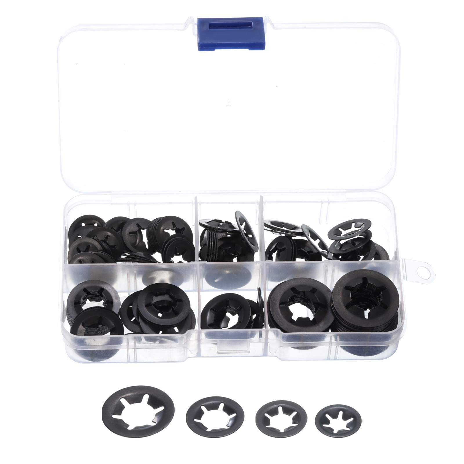 Uxcell 160 Pcs Internal Tooth Washers Set, 4 Sizes M6/M8/M10/M12 Quick ...