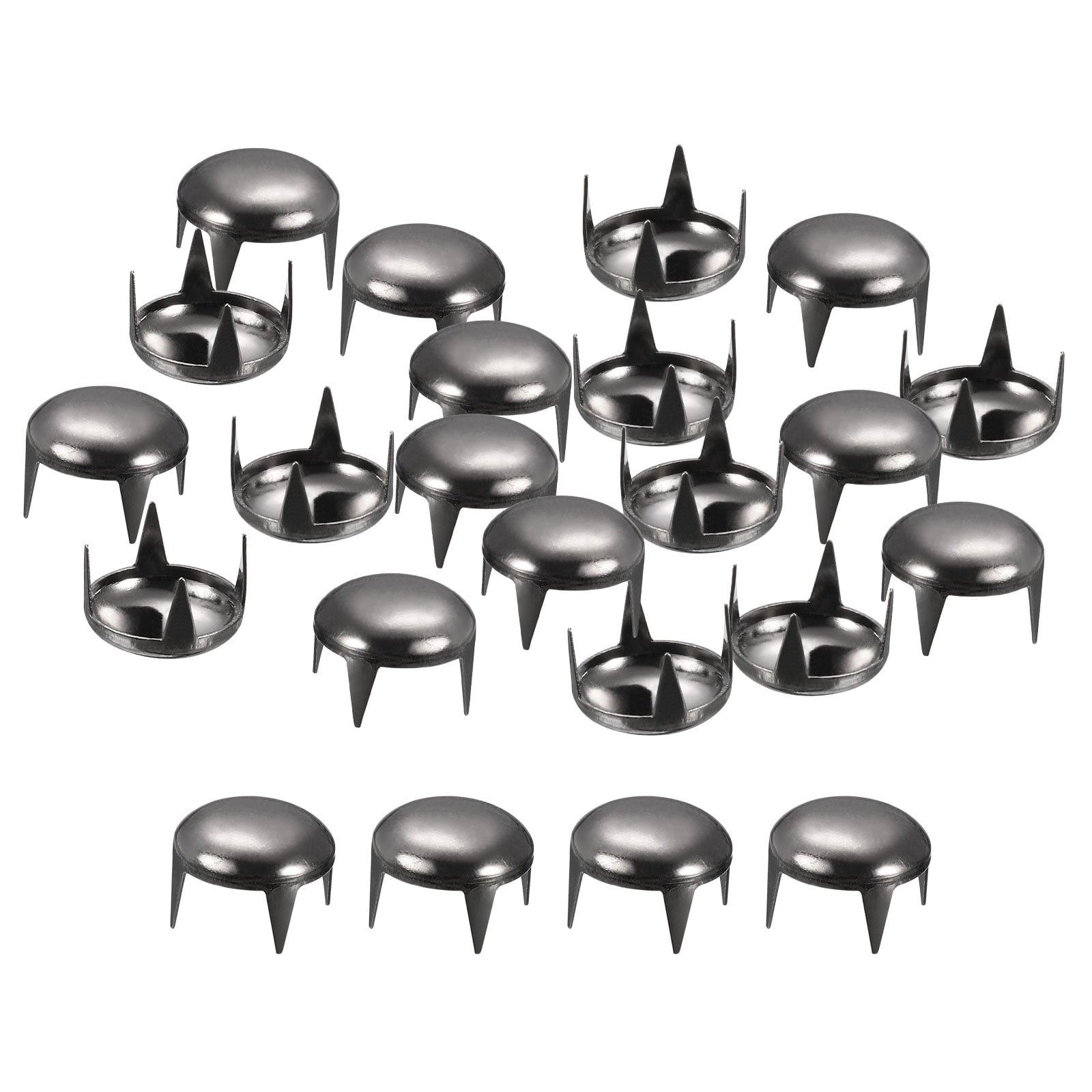 Uxcell 160Pack Black Round Dome Rivets, 10mm Brass Spike Studs Spots ...