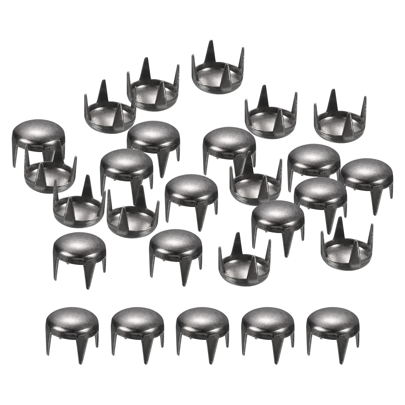 Uxcell 160Pack Black Round Dome Rivets, 5mm Brass Spike Studs Spots for ...