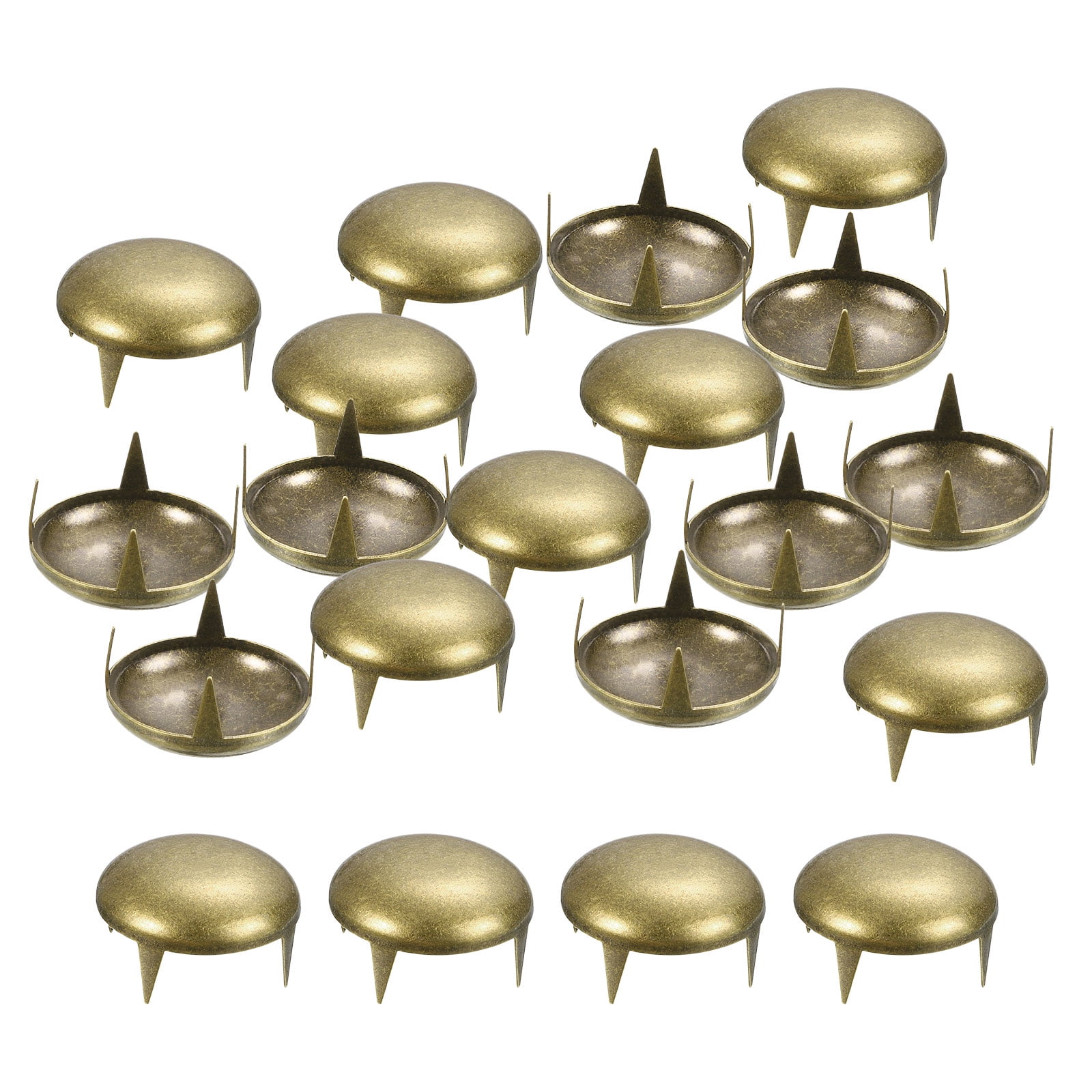 Uxcell 160Pack Bronze Round Dome Rivets, 16mm Brass Spike Studs Spots ...