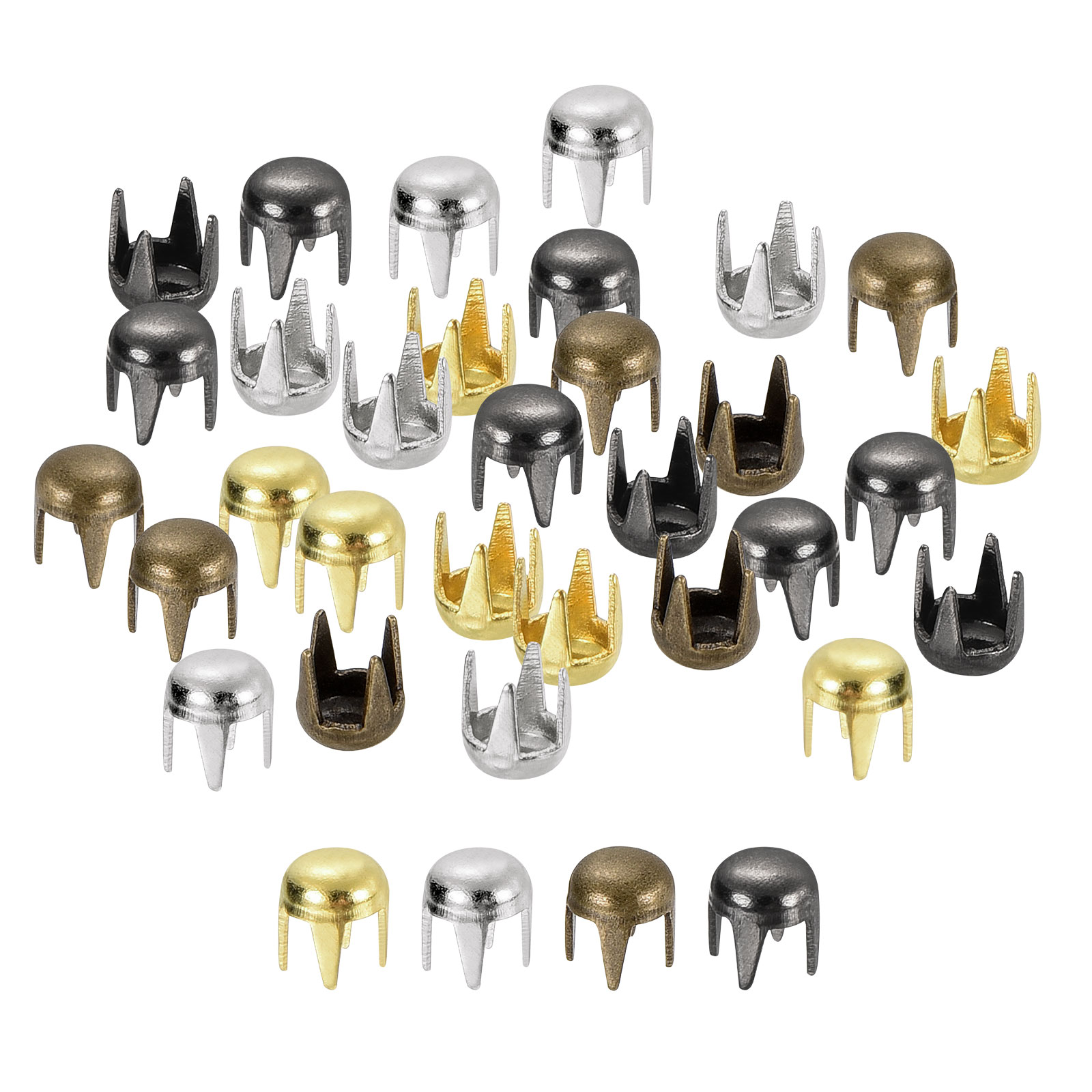 Uxcell 160Pack Mixed Color Round Dome Rivets, 3mm Brass Spike Studs ...