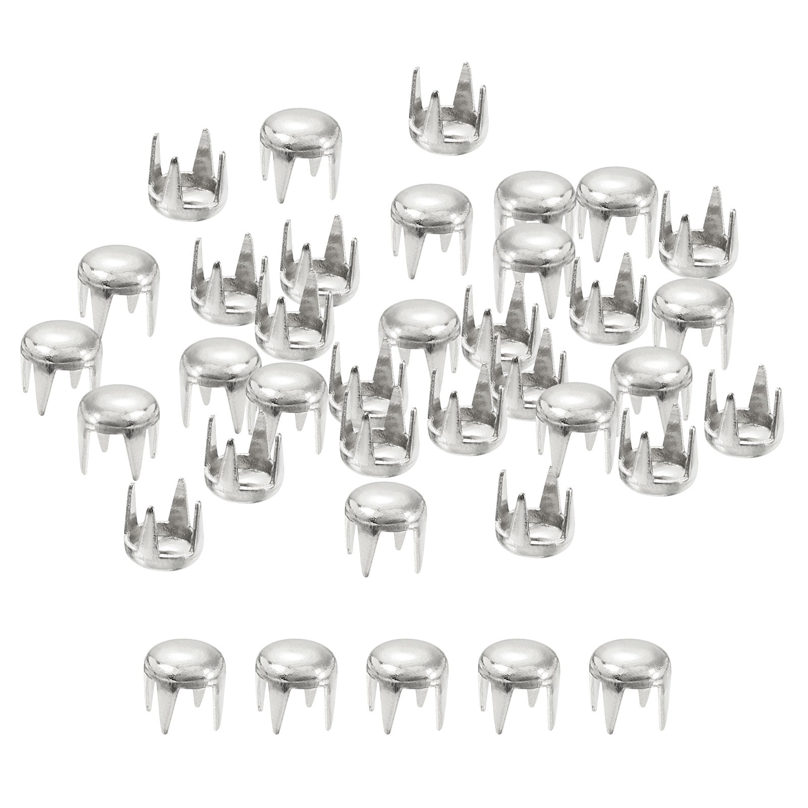 Uxcell 160Pack Silver Round Dome Rivets, 3.5mm Brass Spike Studs Spots ...