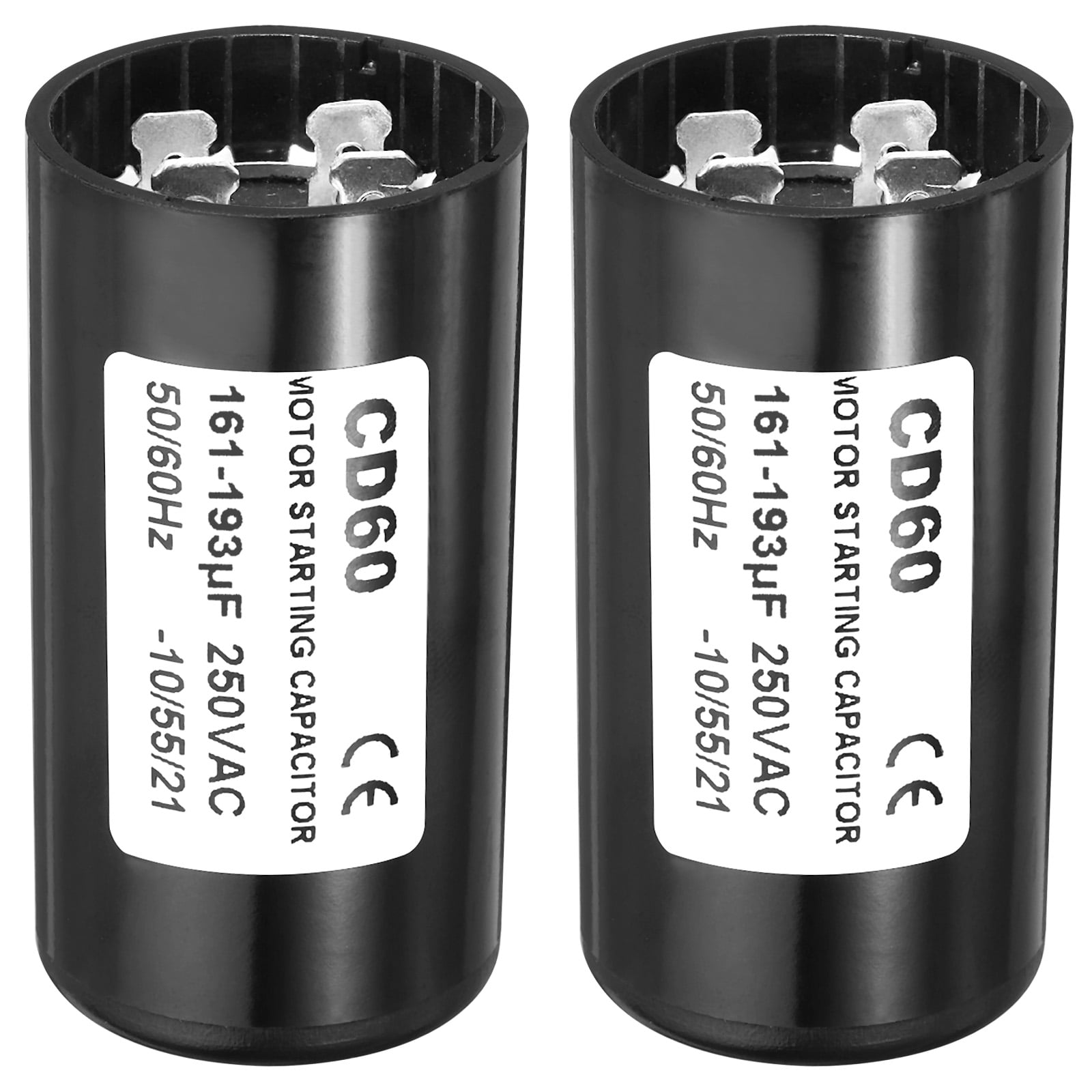 Uxcell 161-193uF/Mfd 250VAC 50/60Hz Motor Start Capacitor CD60 Run ...