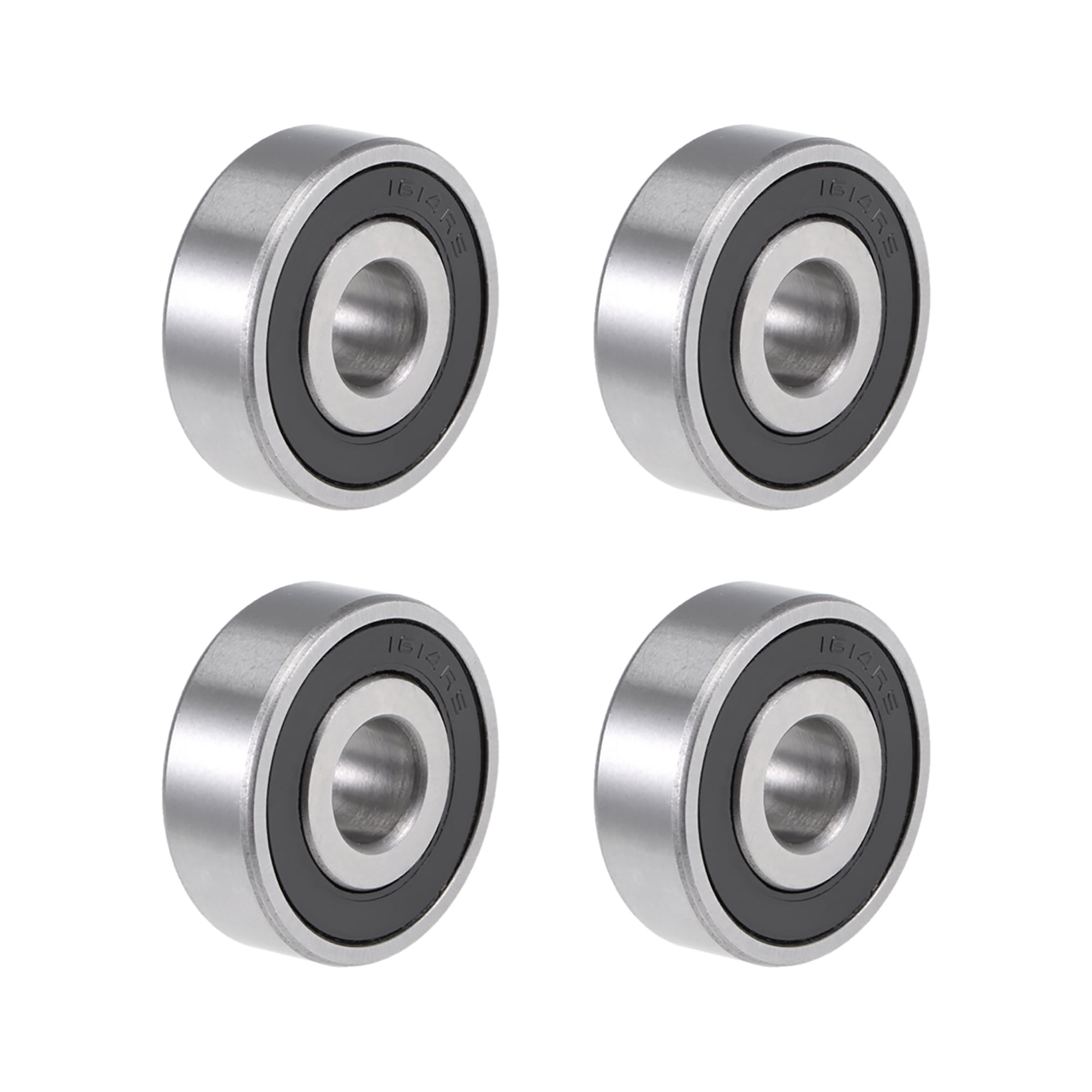 Uxcell 1614-2RS Deep Groove Ball Bearing, 3/8"x1-1/8"x3/8" Sealed Z2 Lever Bearings 4pcs ...
