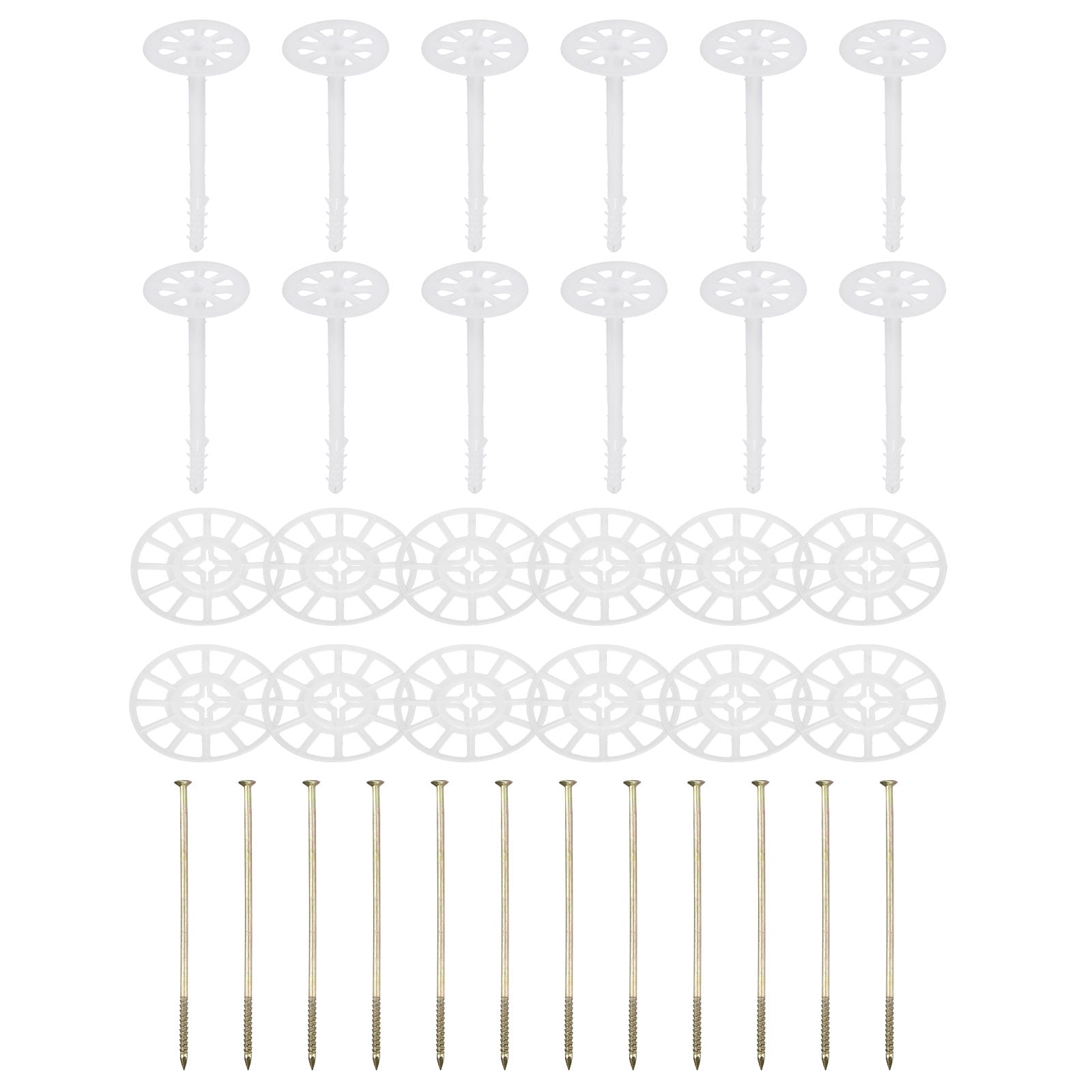 Uxcell 162mm Perforated Insulation Pins, 50 Pcs Insulating Nails Wall ...