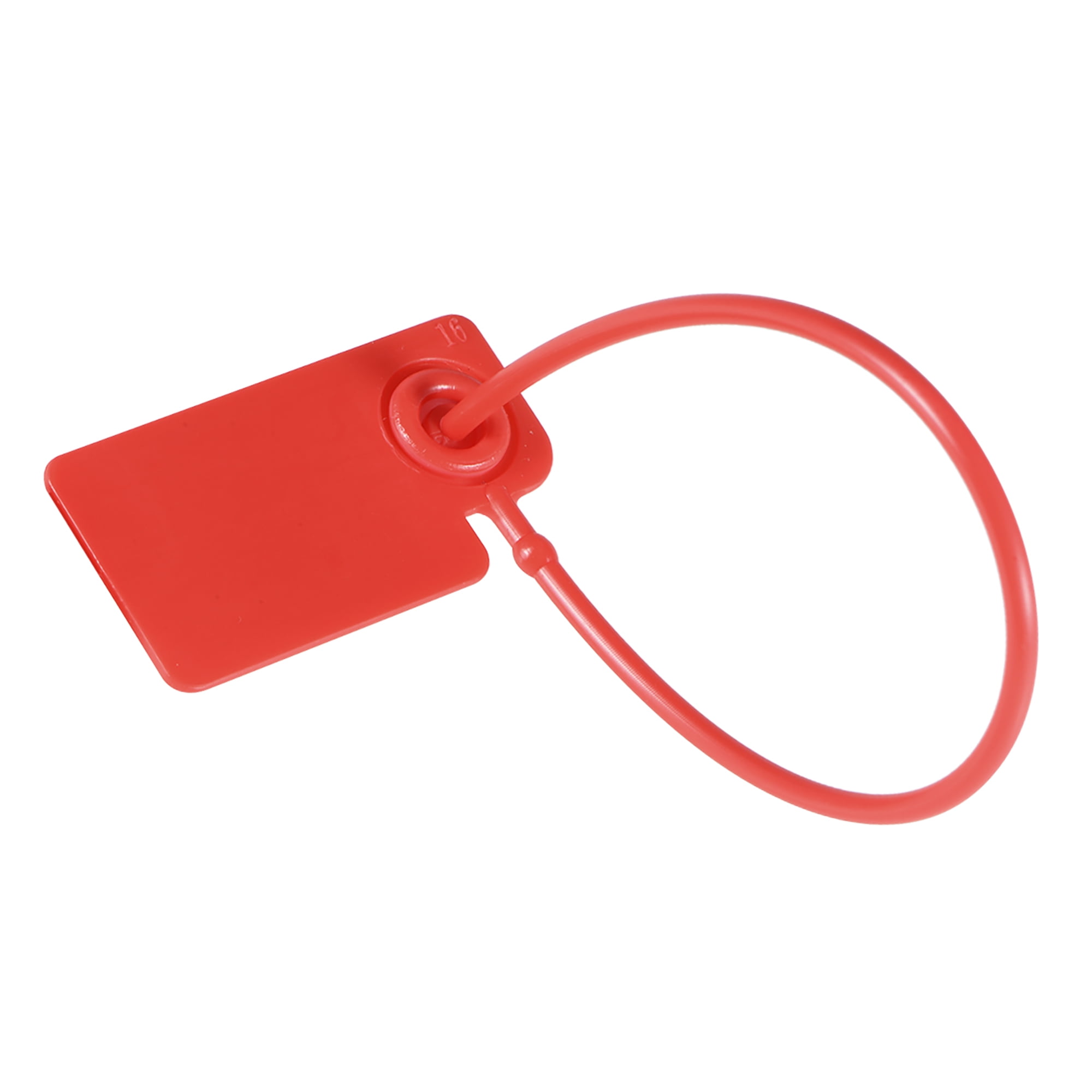Uxcell 165mm Long Plastic Anti-Tamper Security Tag Ties Red 50 Count ...