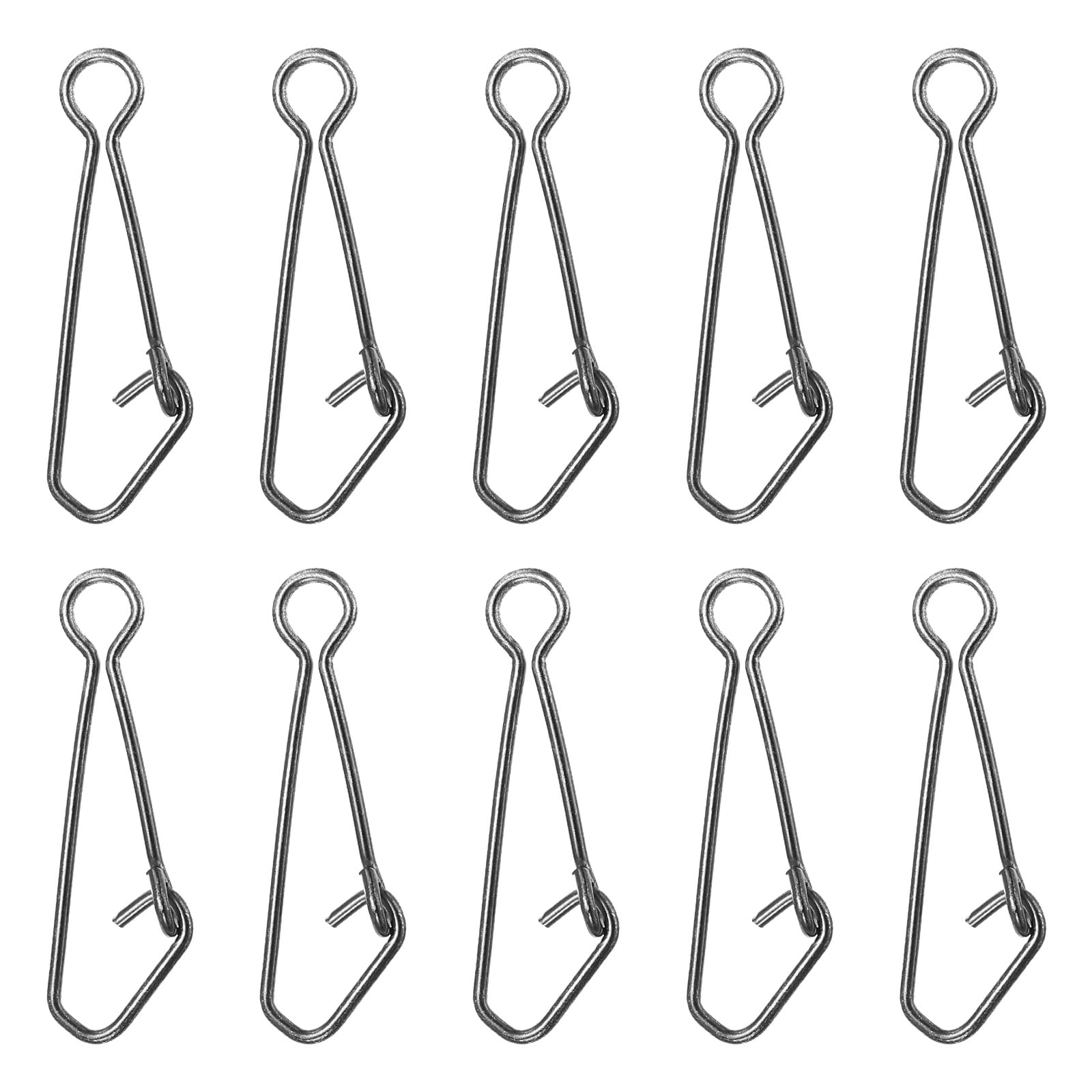 Uxcell 167Lbs Stainless Steel Fishing Snaps Swivels Clips Quick Change ...