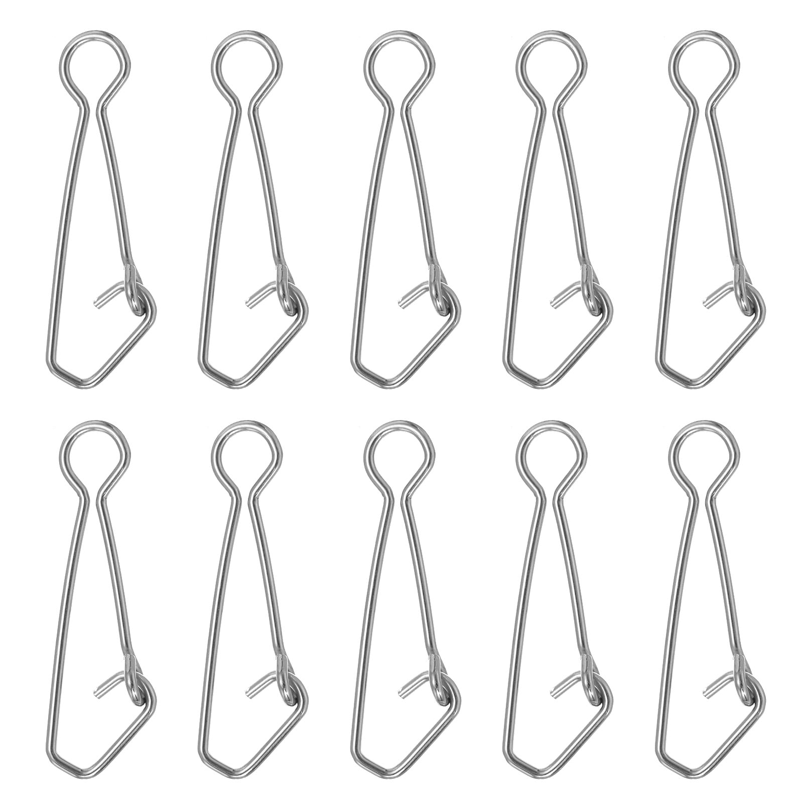 Uxcell 167Lbs Stainless Steel Fishing Snaps Swivels Clips Quick Change ...