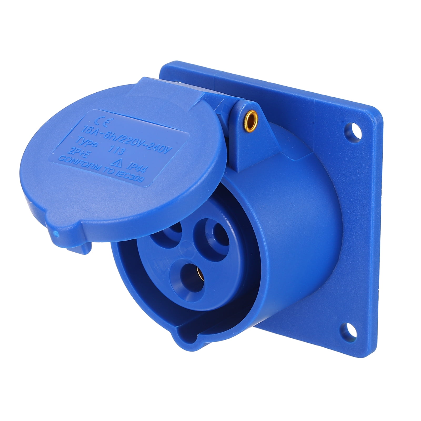 Uxcell 16A 3 Pin CEE Industrial Socket Connector, 220-240V 2P+E IP44 ...