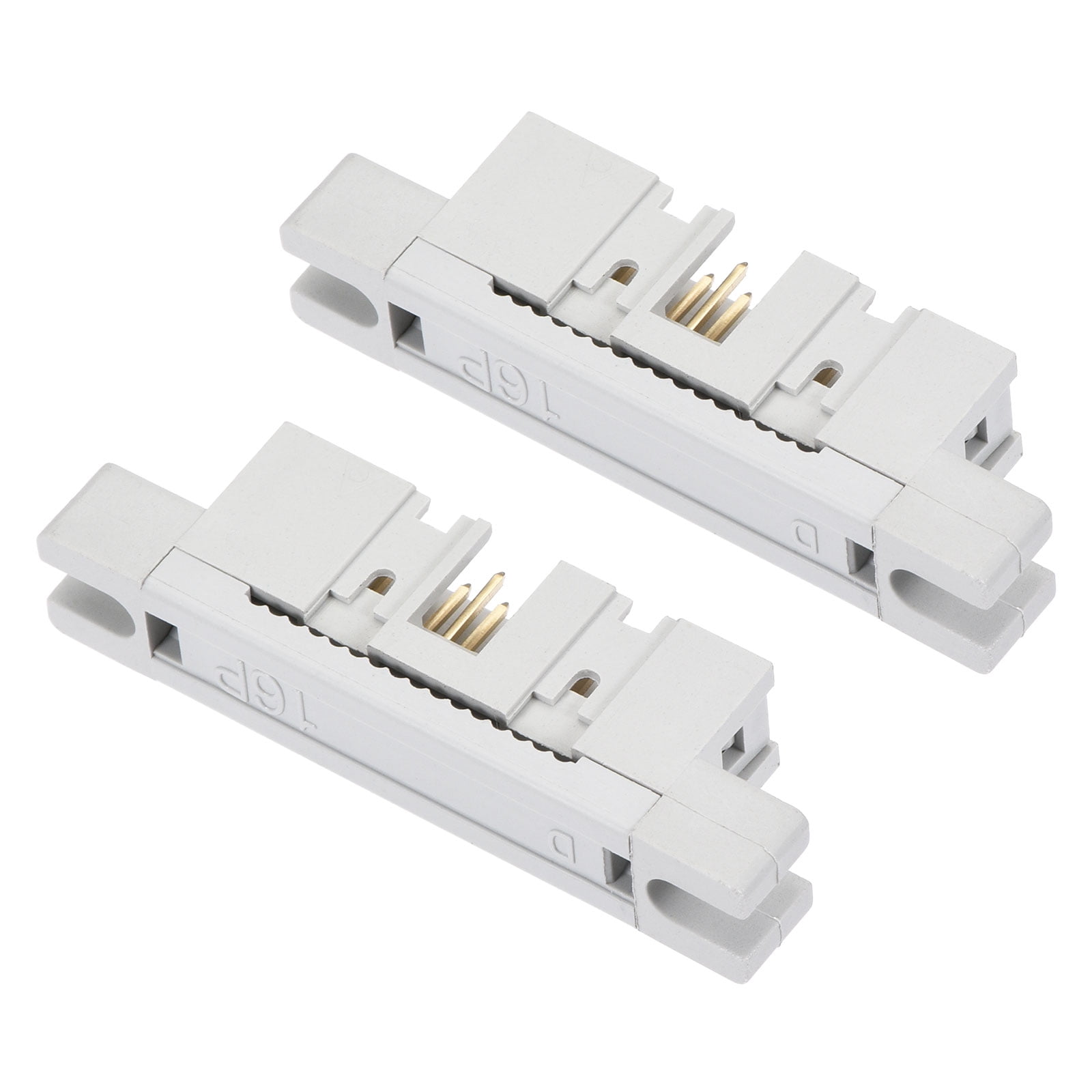 Uxcell 16P Dual Rows 2.54mm IDC Male Transition Plug for Flat Ribbon ...