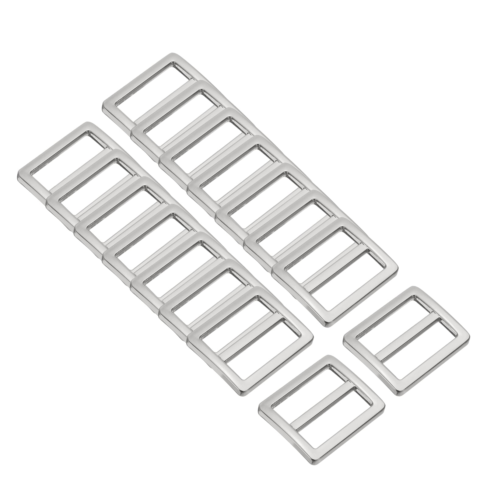 16PCS Zinc Alloy Slide Adjustable Buckle 1" Adjuster Webbing Strap ...