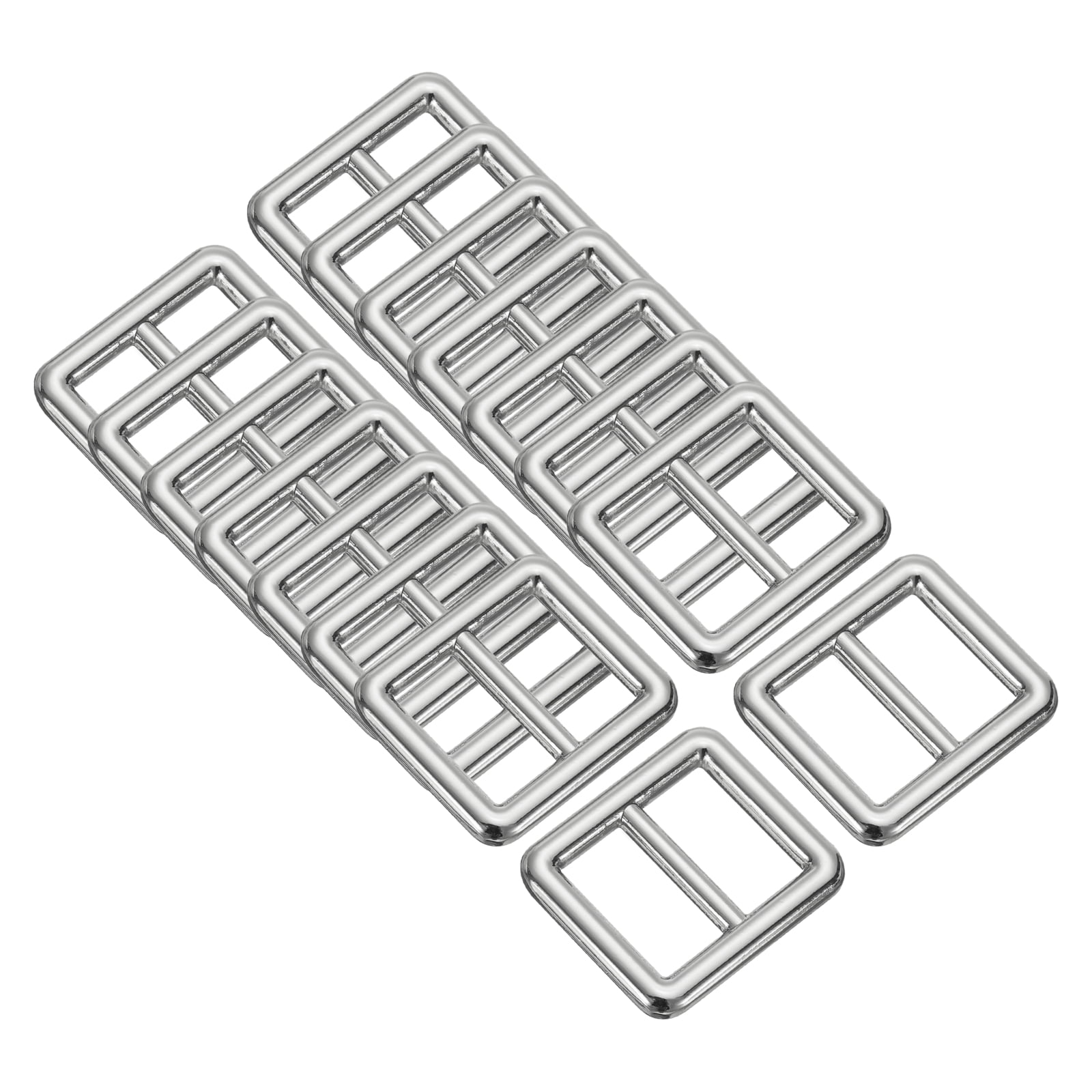 16PCS Zinc Alloy Slide Adjustable Buckle 3/5" Adjuster Webbing Strap ...