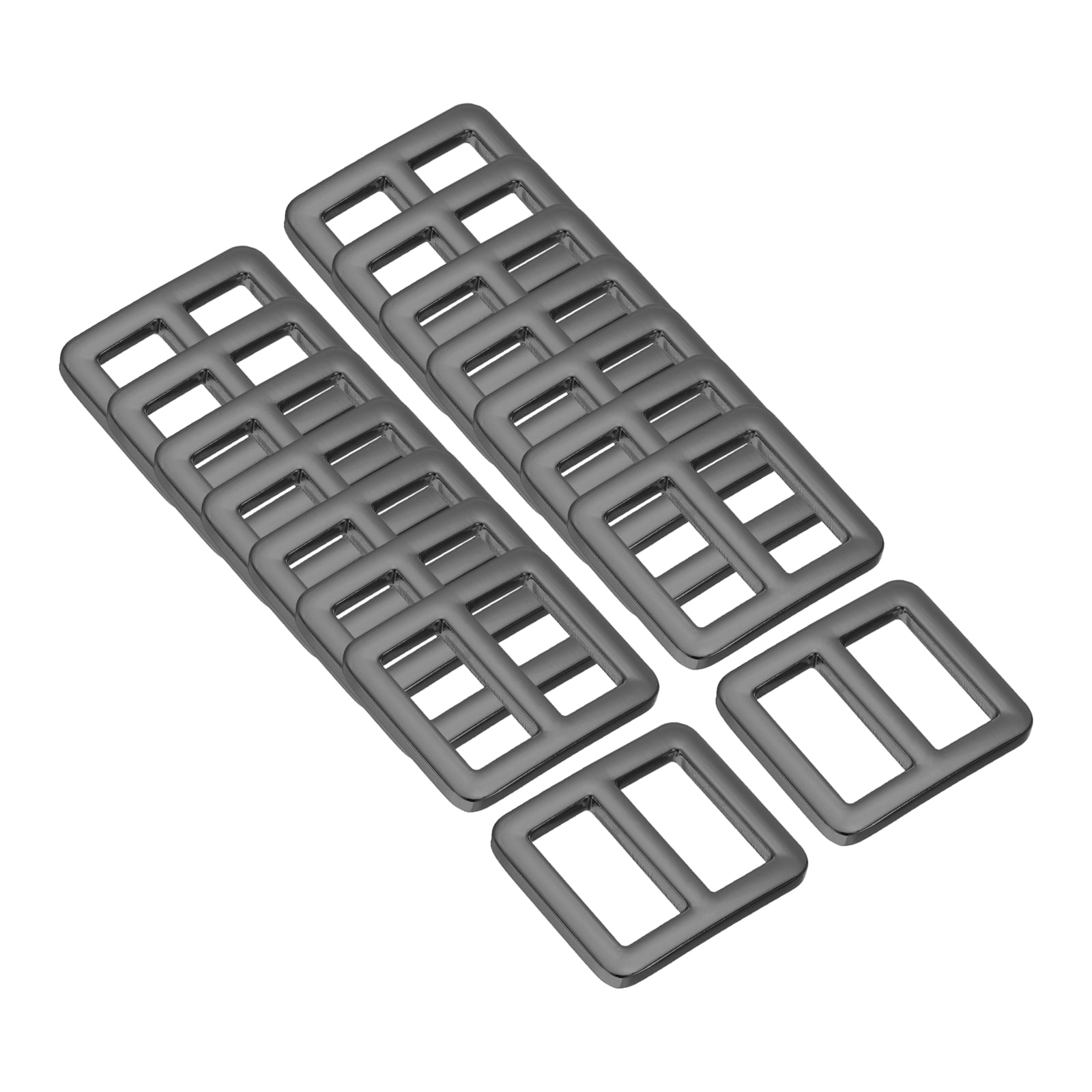 16PCS Zinc Alloy Slide Adjustable Buckle 3/5" Adjuster Webbing Strap ...