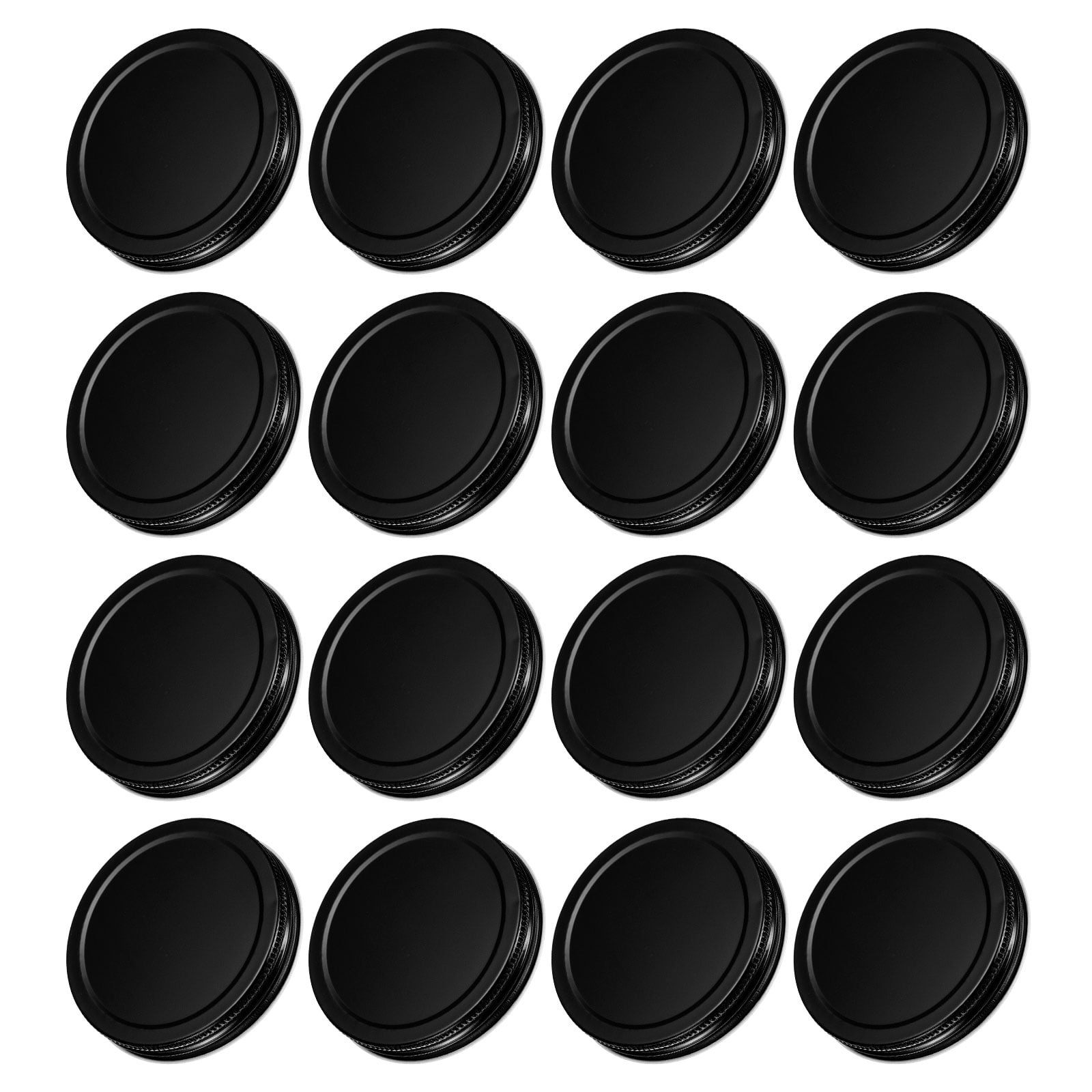 Uxcell 16Pack 86mm/3.39" Wide Mouth Tin Plate Mason Jar Lids for ...