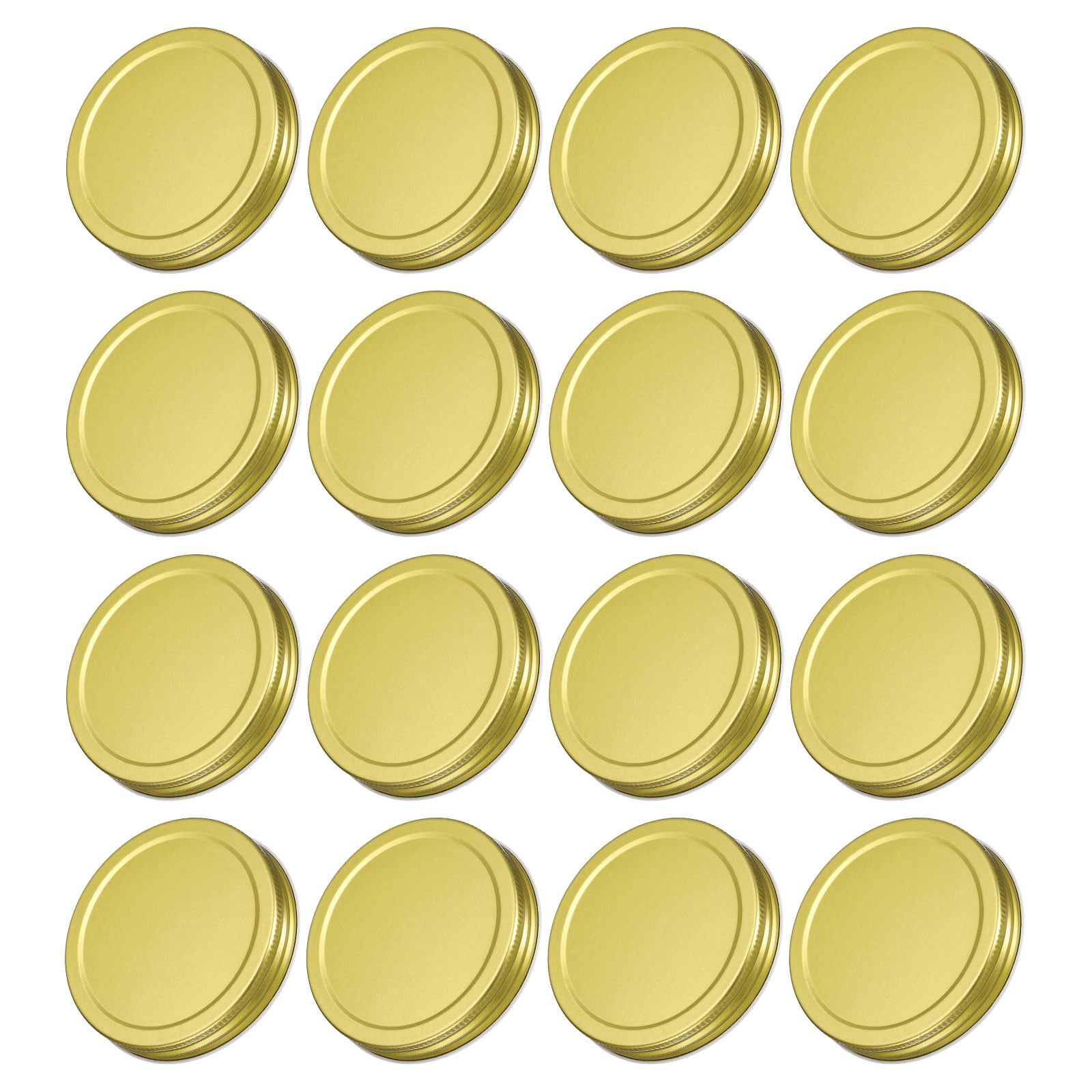 Uxcell 16Pack 86mm/3.39" Wide Mouth Tin Plate Mason Jar Lids for ...