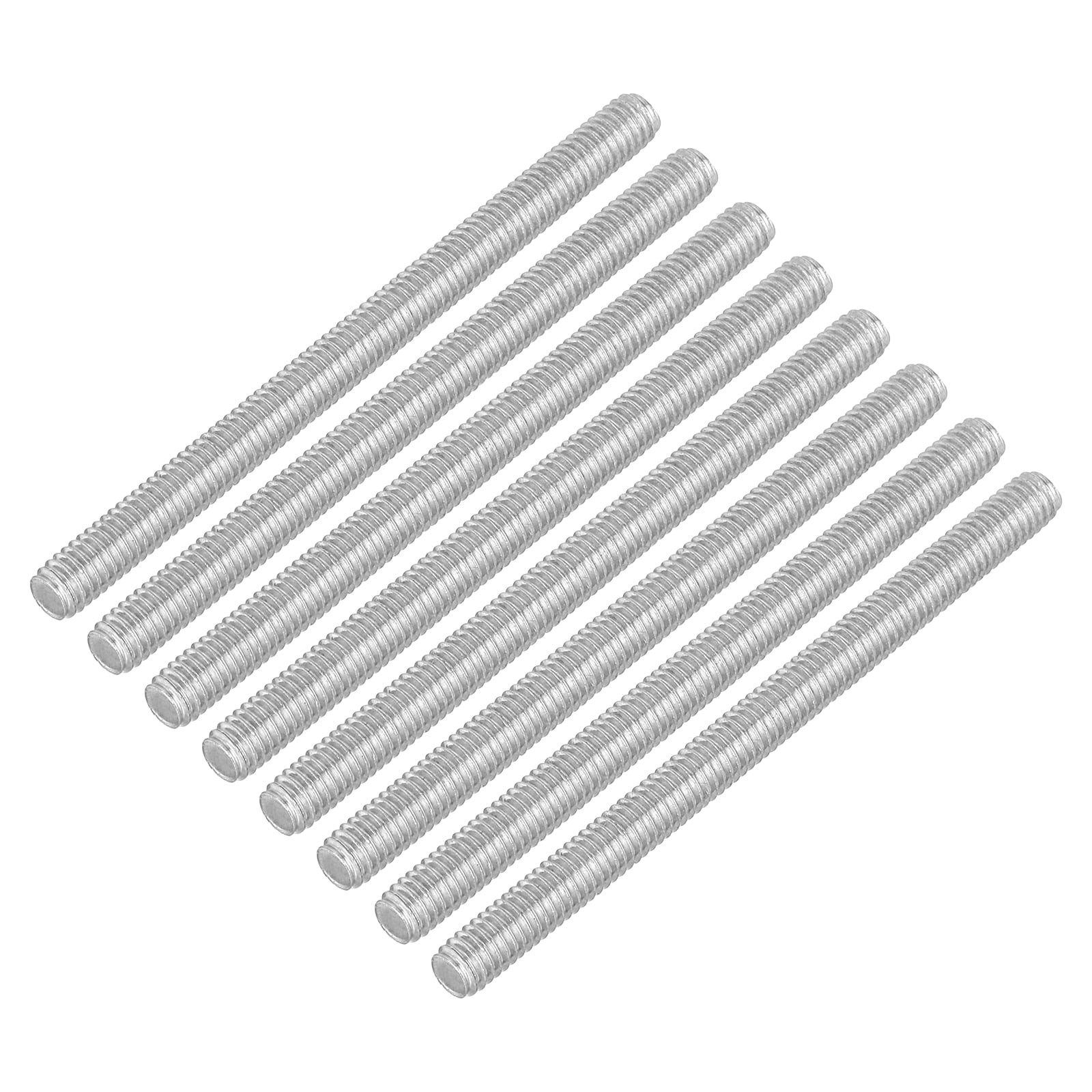 Uxcell 16Pack M4 x 55mm 0.7mm Pitch 304 Stainless Steel Fully Threaded ...