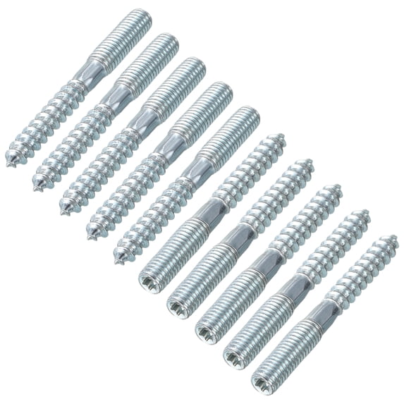 Uxcell 16Pack M8x70mm Hanger Bolt Double Headed Bolt Self-Tapping Screw ...