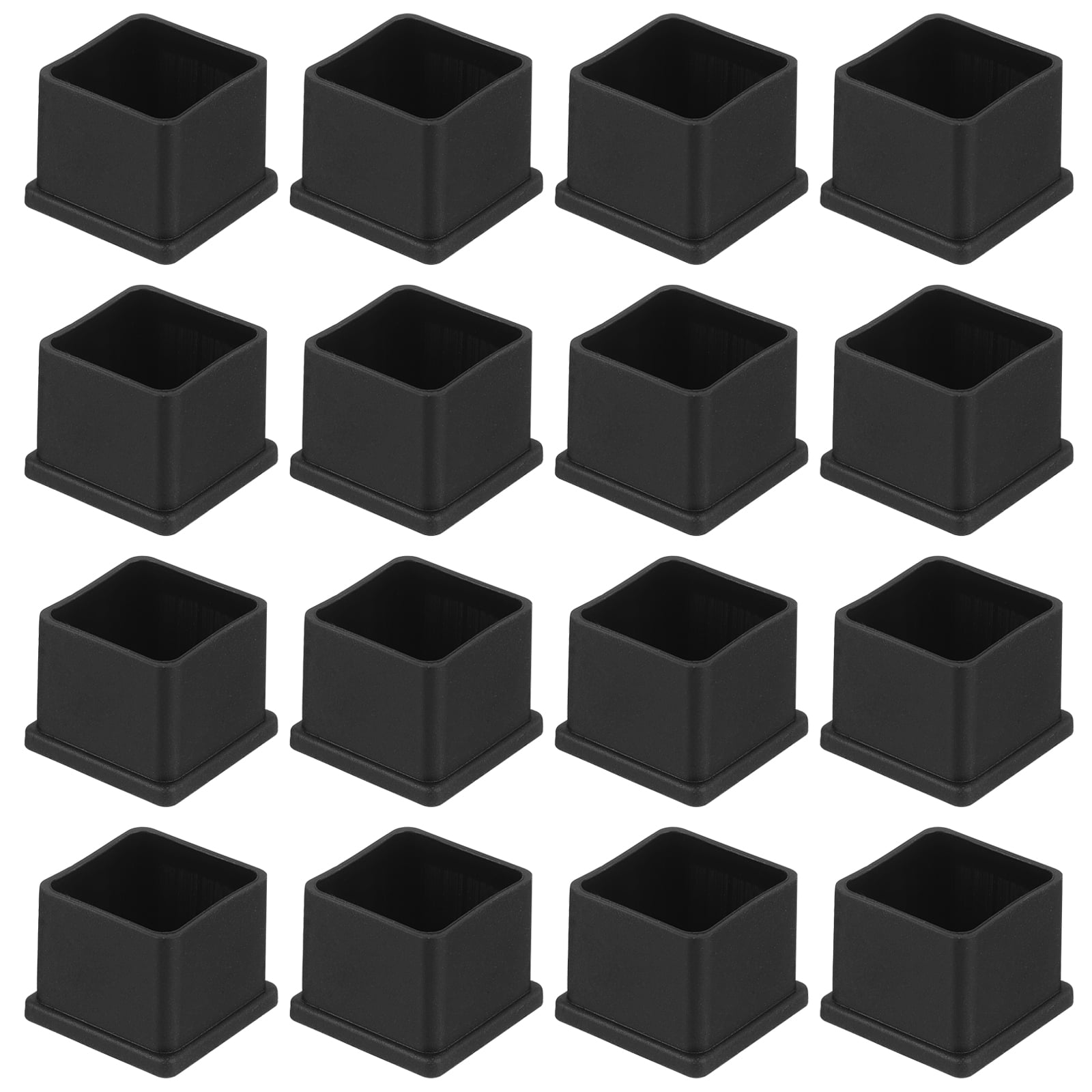 Uxcell 16Pack Square Chair Leg Caps, 32mm x 32mm OD Black Furniture ...