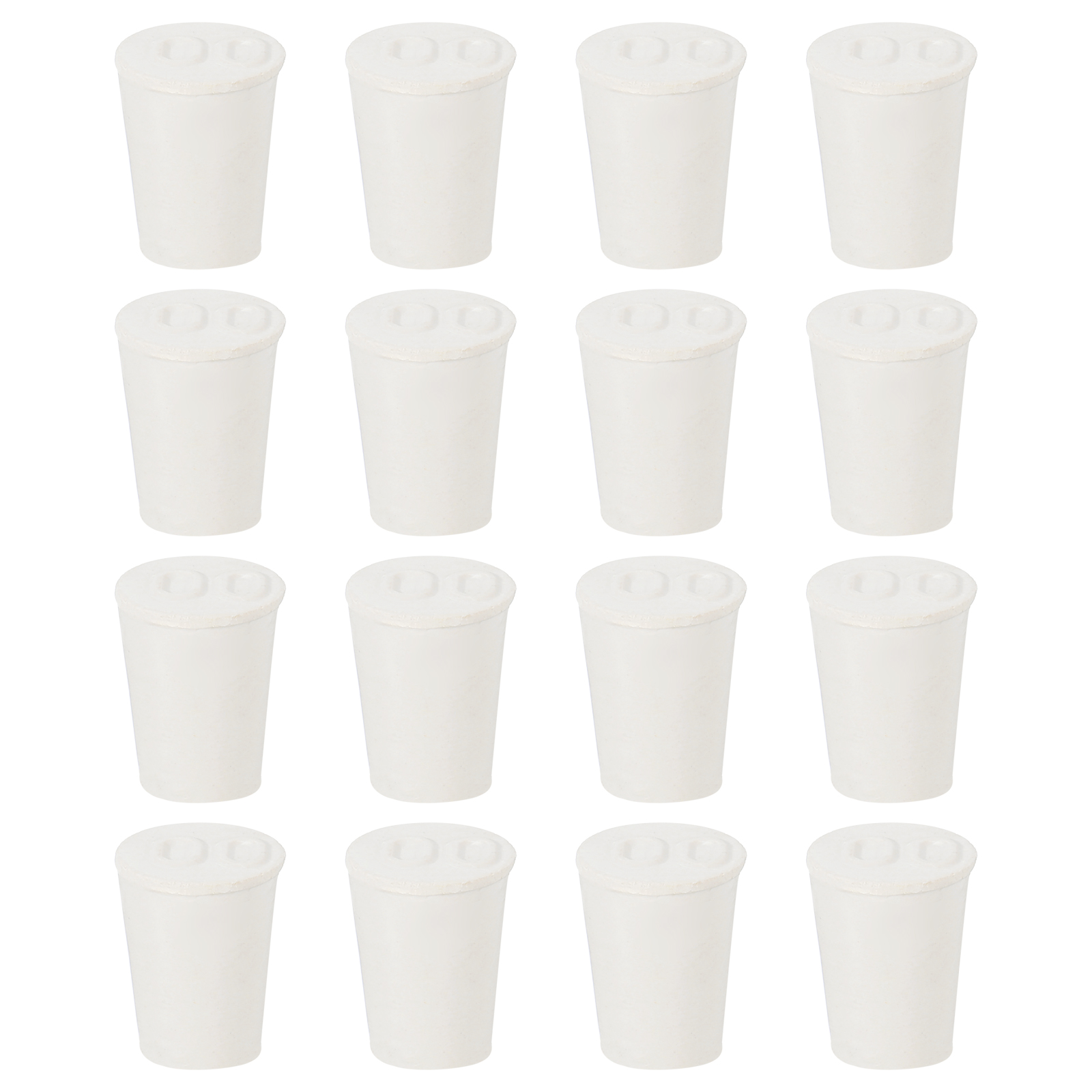 Uxcell 16Pack Solid Rubber Stoppers, White 00# Tapered Lab Plugs Lab ...