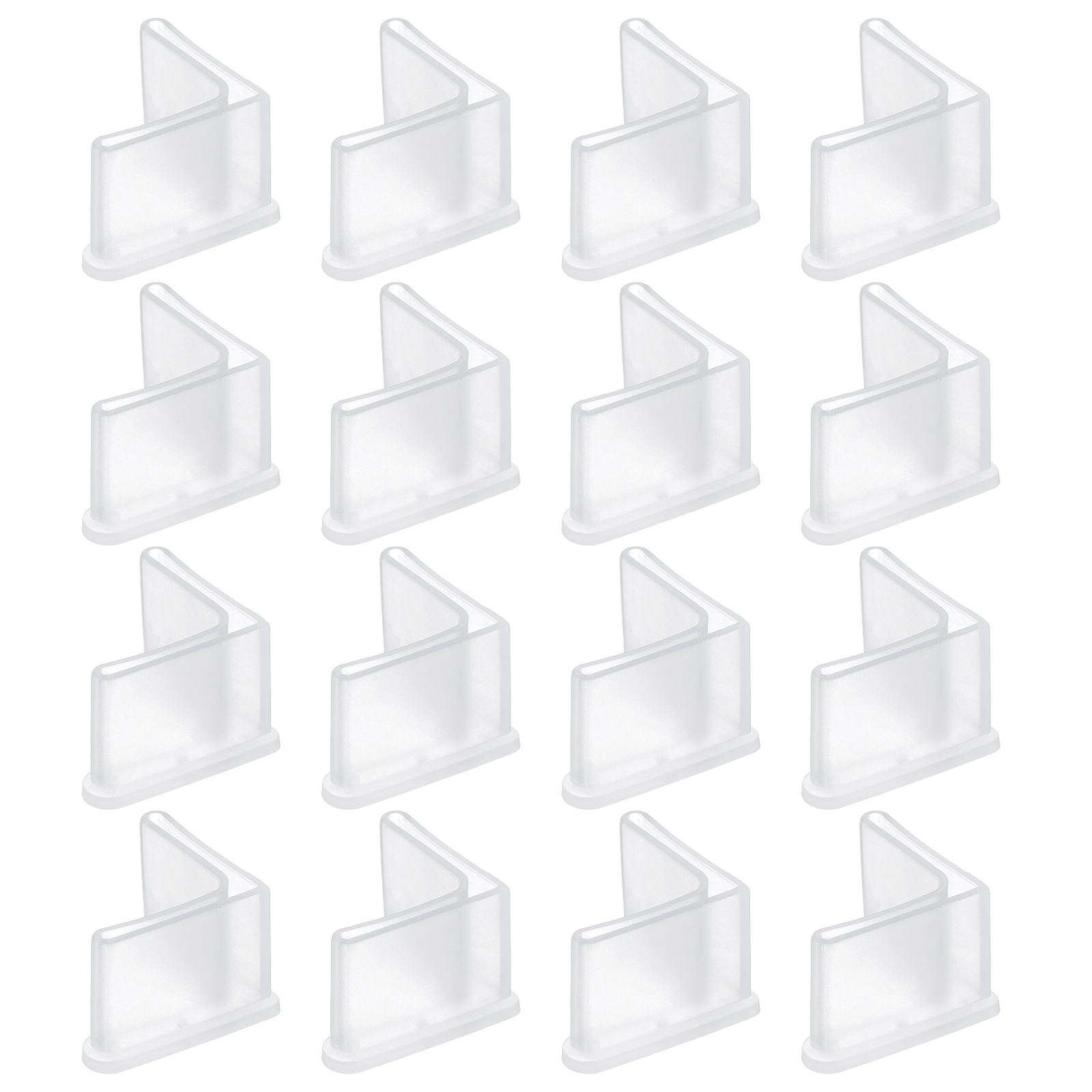 Uxcell 16Pcs L Shape Leg Pad, 1.38"x1.38" PVC Furniture Leg Cover ...