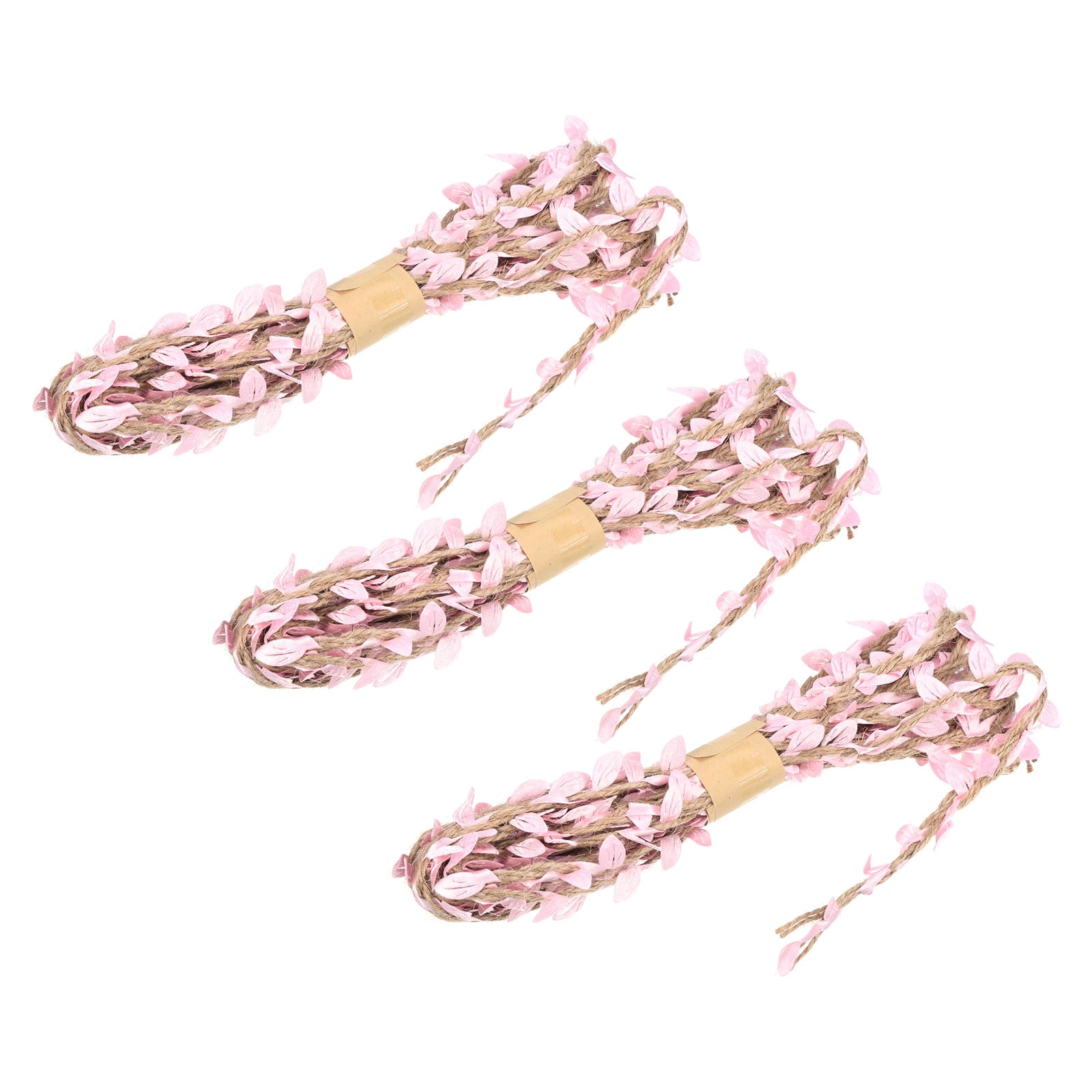 Uxcell 16ft 5mm Burlap Leaf Ribbon Artificial Vine Natural Jute Rope ...