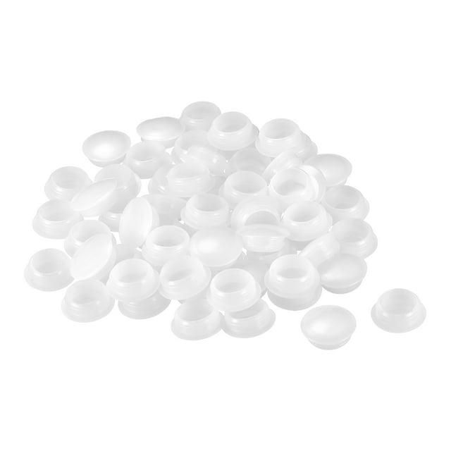 Uxcell 16mm(5/8") Dia PP Screw Hole Plugs for Furniture Cupboard, White ...
