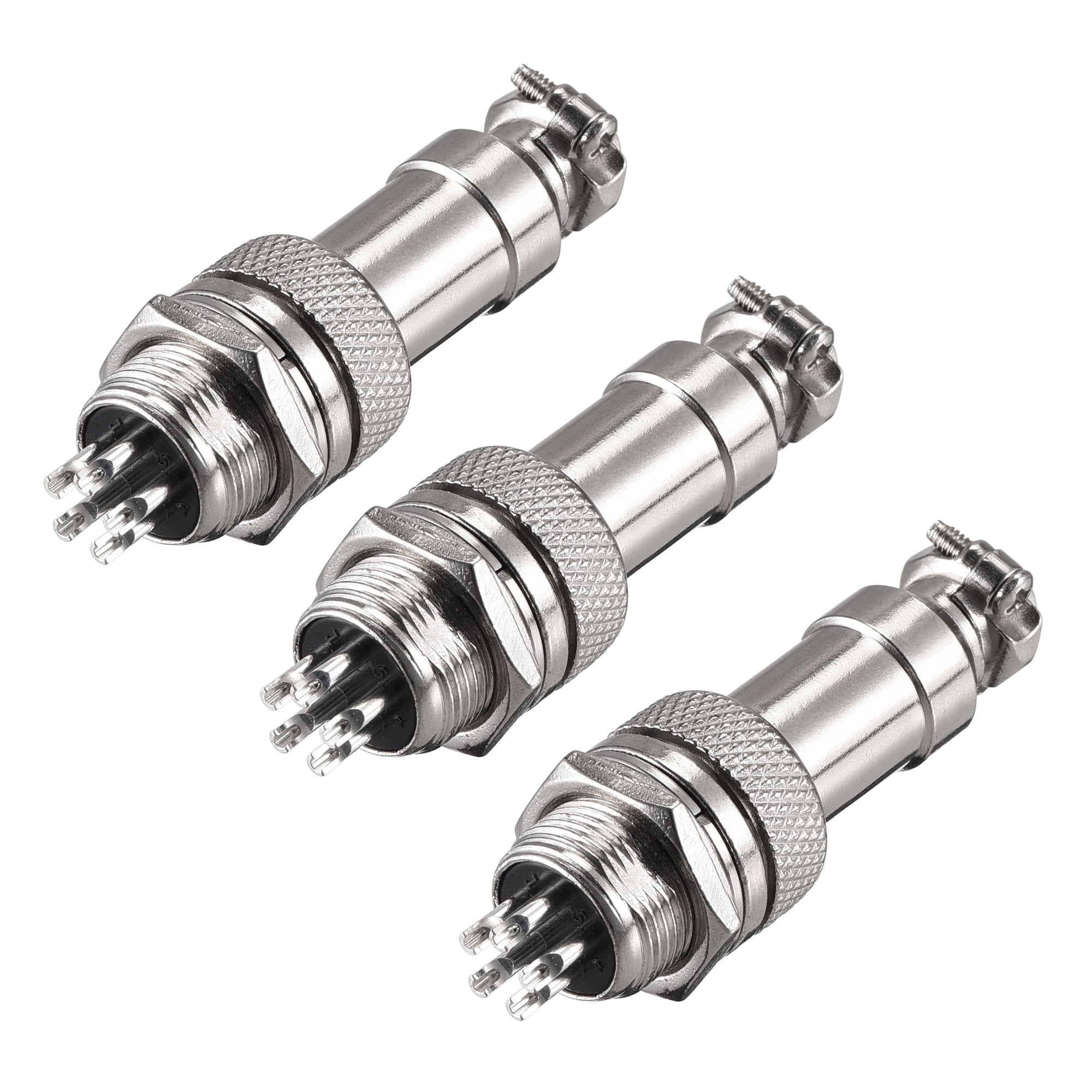 Uxcell 16mm 5 Terminals 5A 250V GX16 Waterproof Male Female Aviation ...