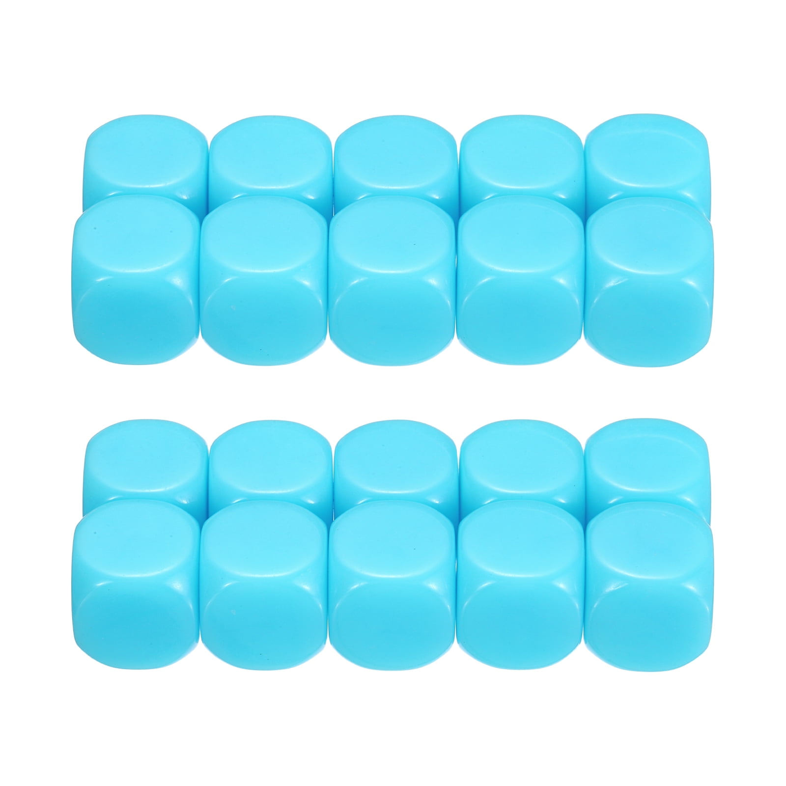 16 mm Acrylic Dice Blank, 20 Pcs Standard Game Dice Rounded Corner for ...