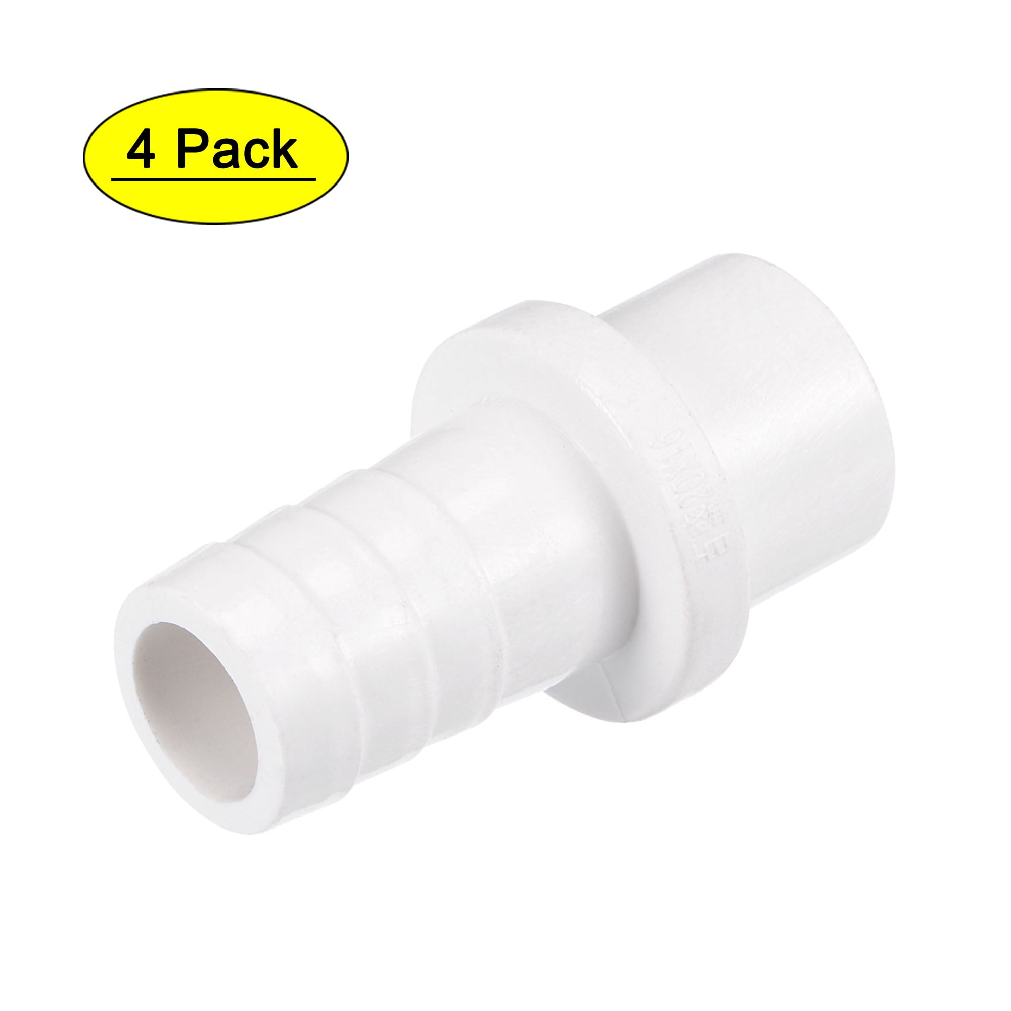 Uxcell 16mm Barb x 20mm Spigot Straight PVC Pipe Fitting Adapter White ...