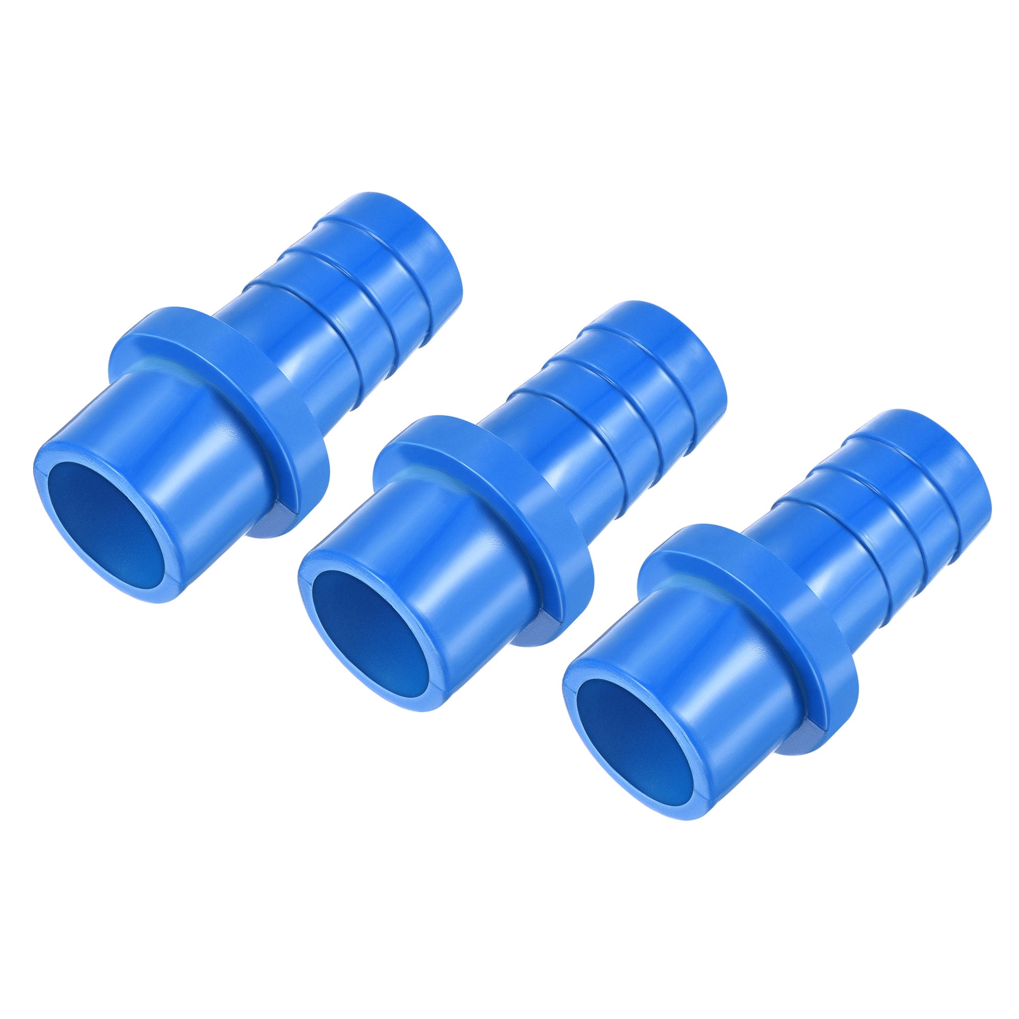 Uxcell Pipe Fittings Barbed Spigot Straight Hose Connector Blue ...