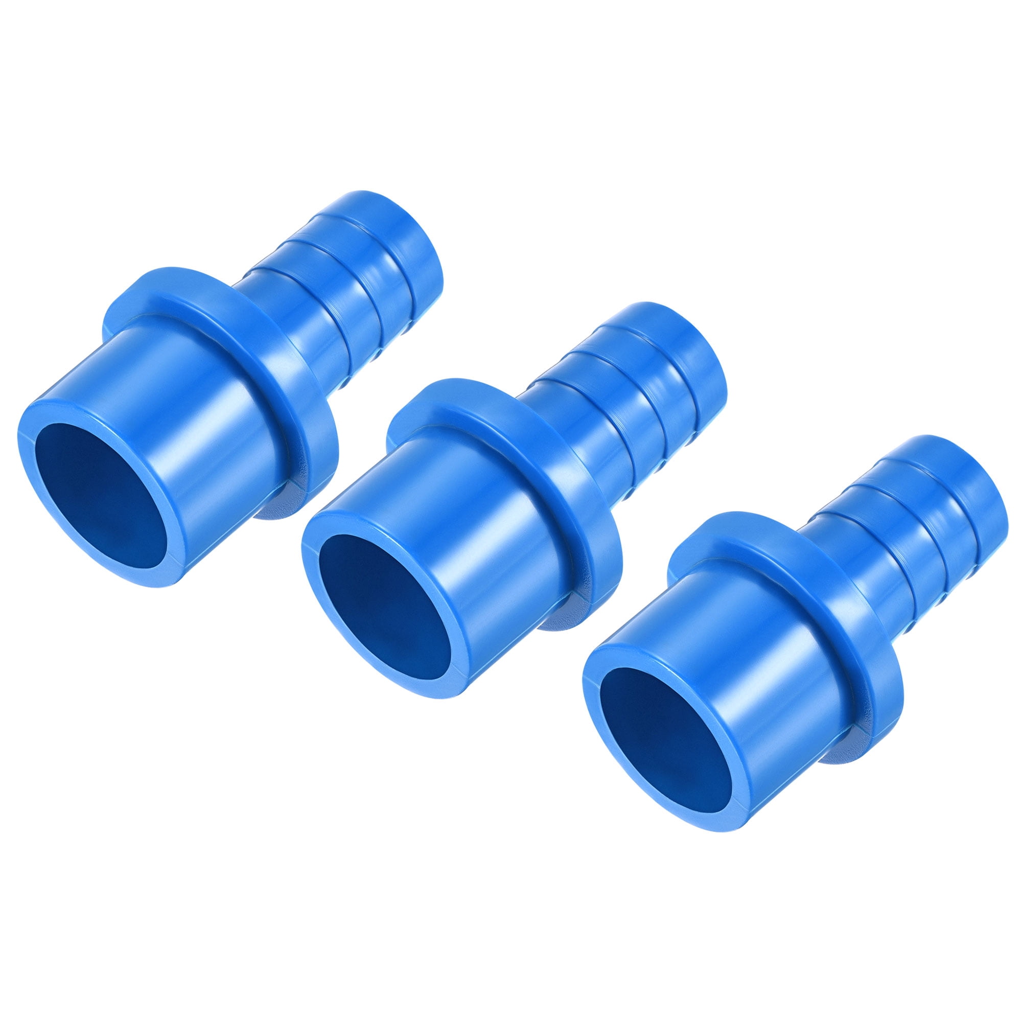 Uxcell Pipe Fittings Barbed Spigot Straight Hose Connector Blue ...