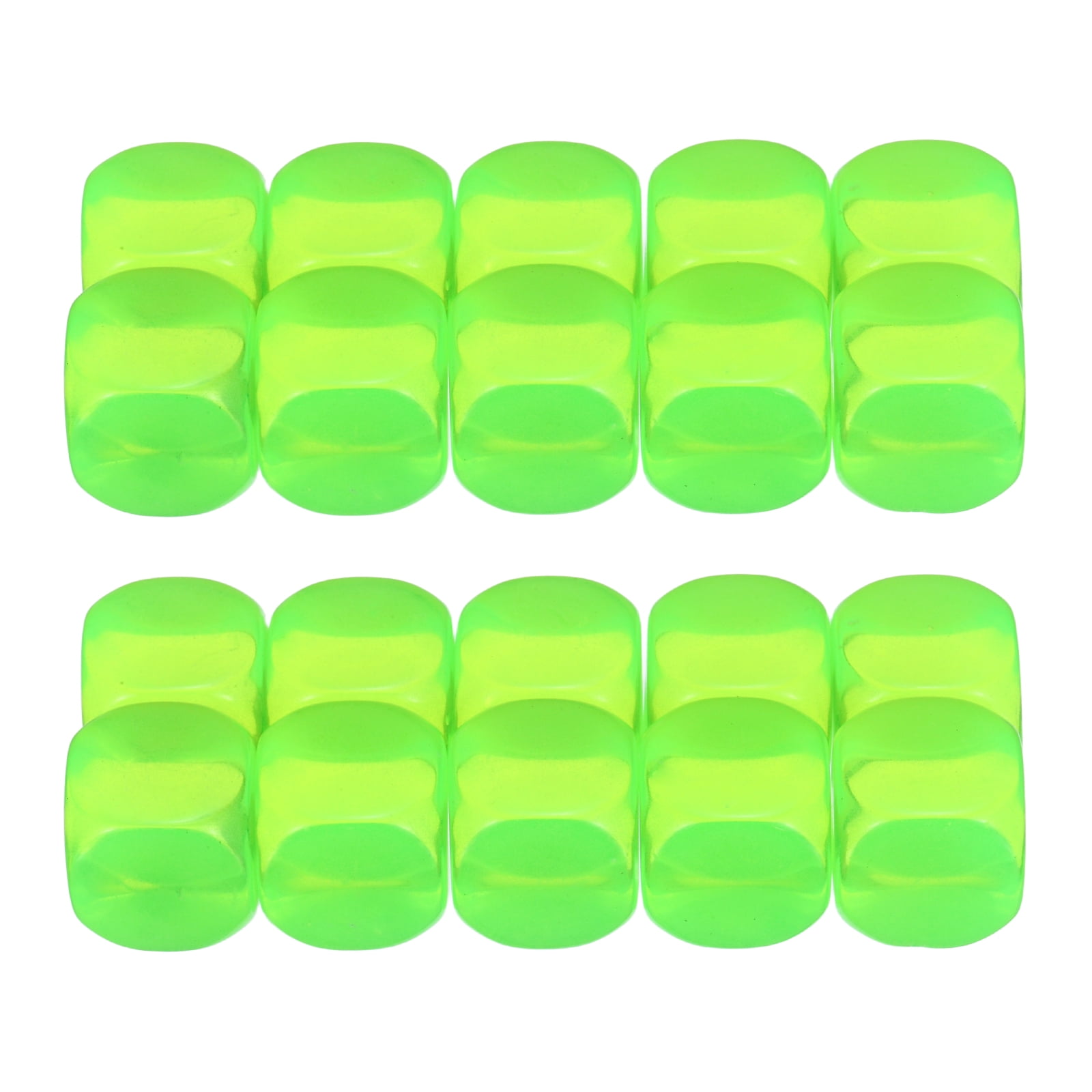 16 mm Clear Acrylic Dice Blank, 20 Pcs Standard Game Dice Rounded ...