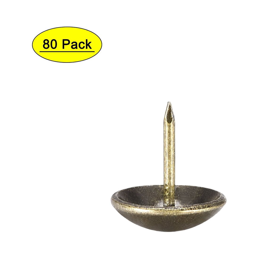 Uxcell 16mm Dia 17mm Height Bronze Tone Upholstery Nails Tacks 80 Pack ...