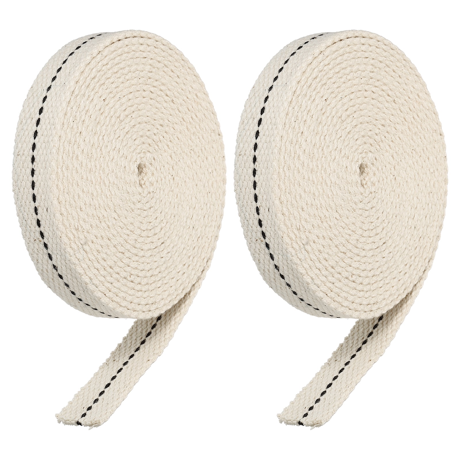 Uxcell 16mm Flat Wide 3 Meter/10Ft Long Cotton Oil Lamp Wick with Black ...