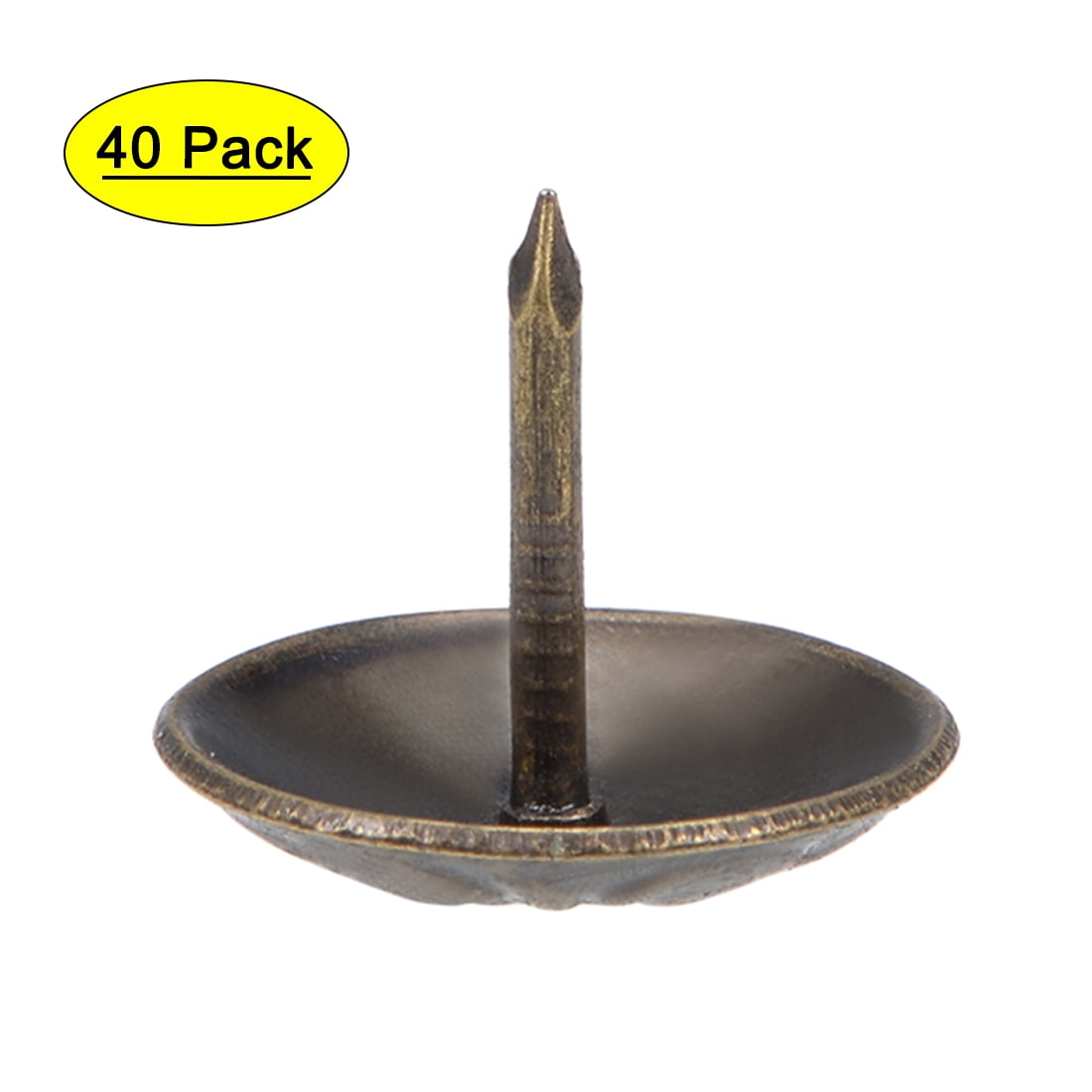 Uxcell 16mm Head Dia Round Thumb Push Pins Bronze Tone Upholstery Nails ...