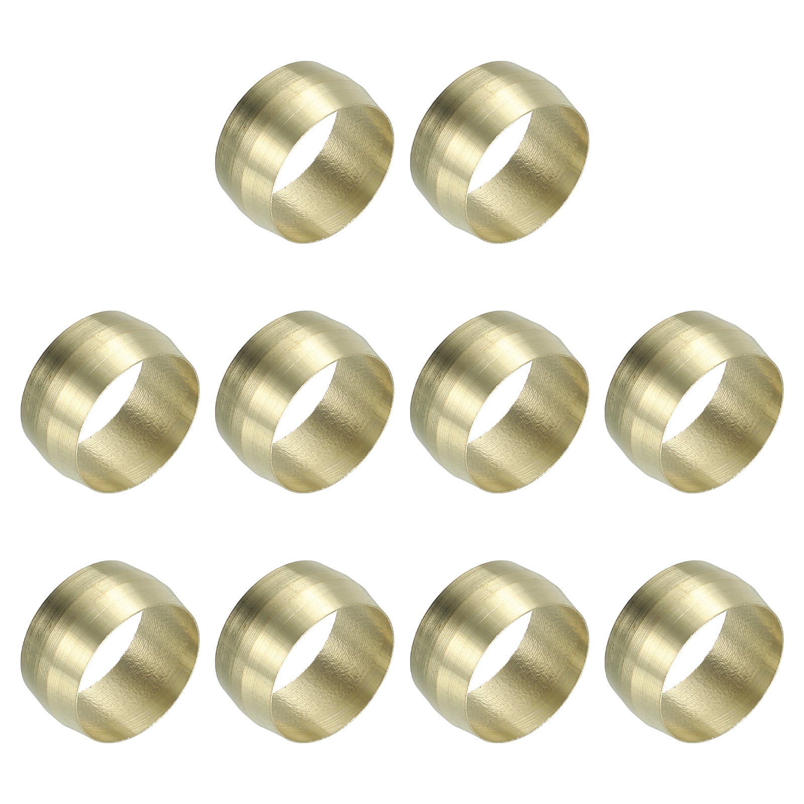 Uxcell 16mm ID Brass Compression Sleeve Ferrules, Brass Compression ...