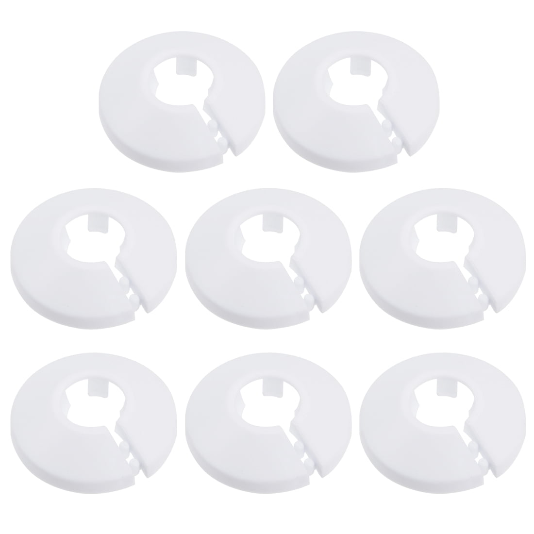 Uxcell 16mm PP Plastic Water Pipe Cover Decoration 8 Pack White ...