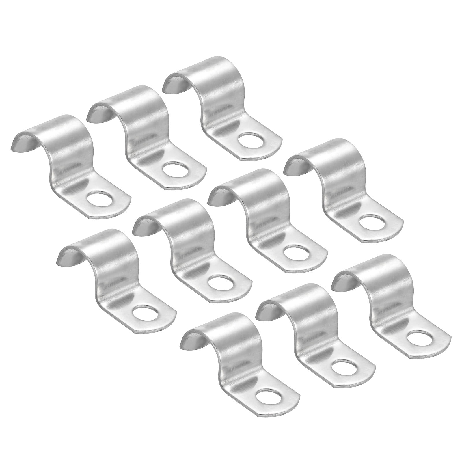 Uxcell 16mm Rigid Pipe Strap Clamp, 10 Pcs 304 Stainless Steel U-shape ...