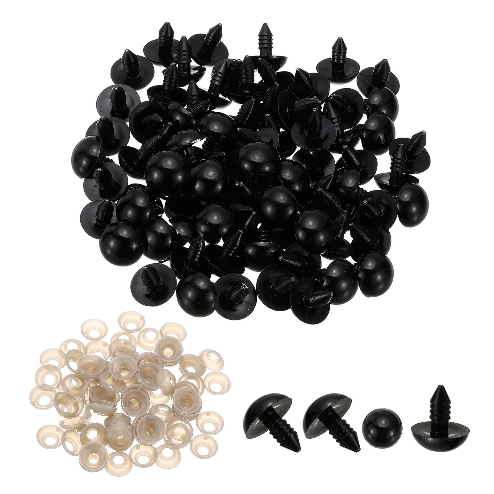 Uxcell 16mm Safety Eyes, 130 Pcs Plastic Craft Eyes with Washers for ...