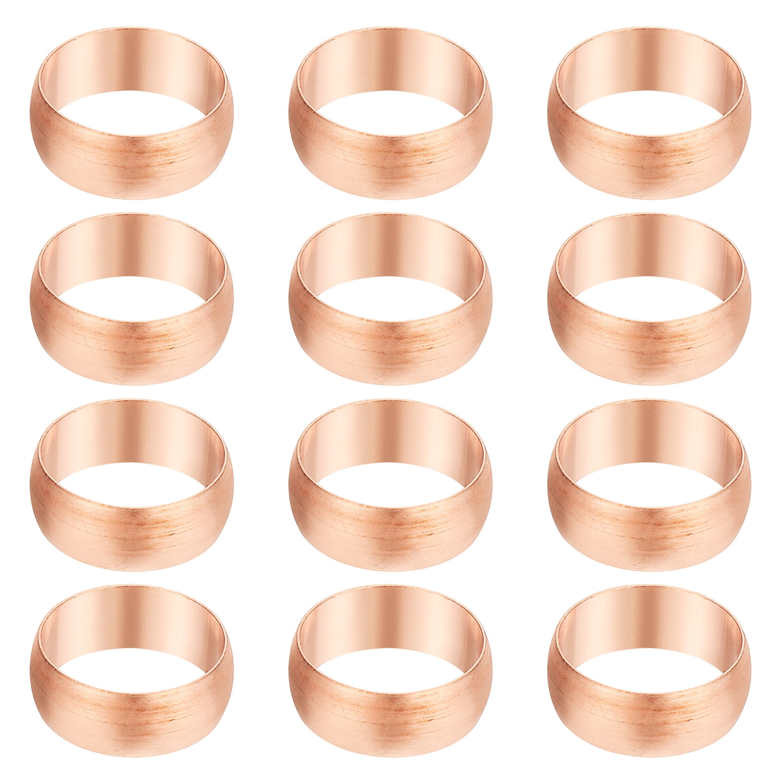 Uxcell 16mm Tube OD Compression Sleeves Ferrules, 12pcs Copper Ferrule ...
