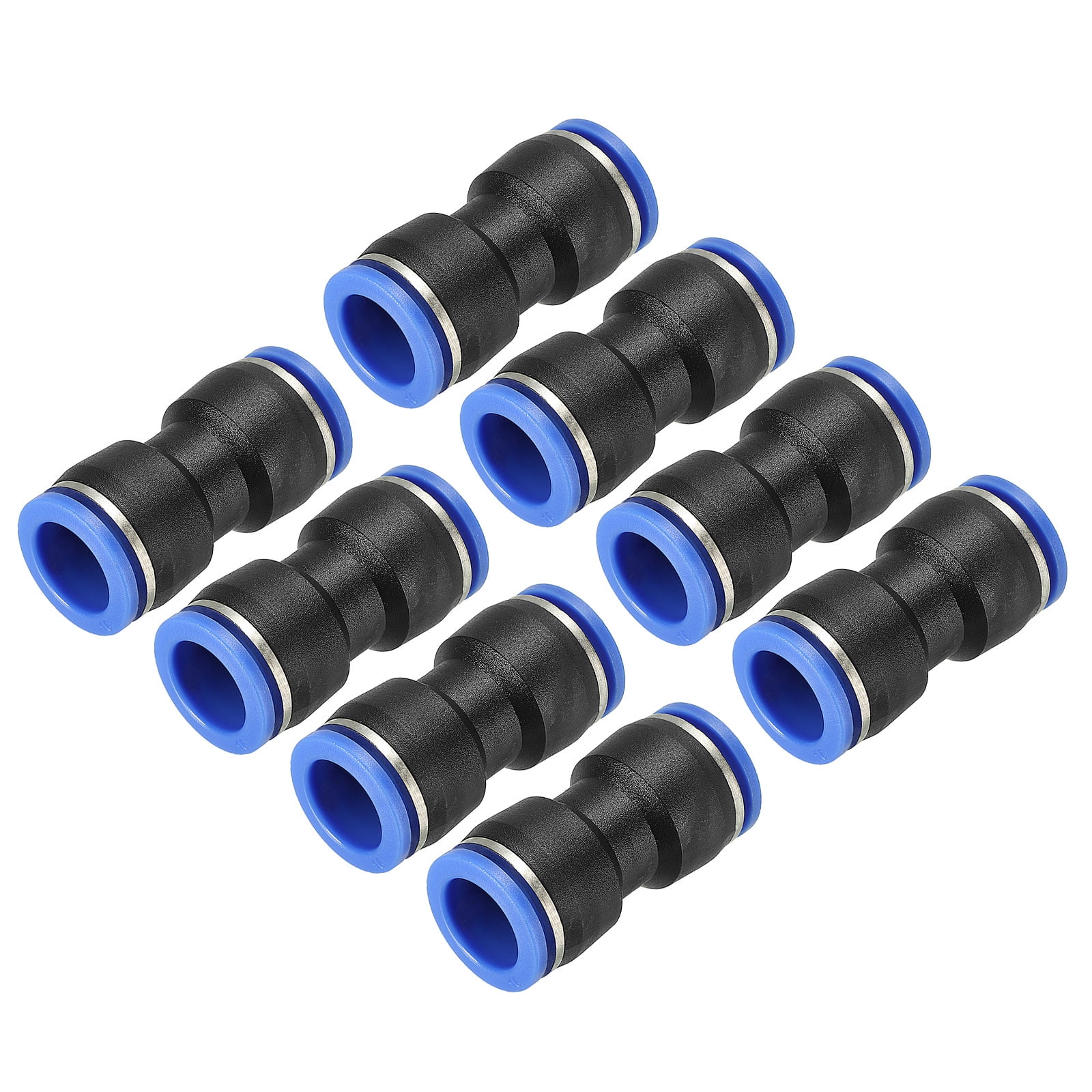 Uxcell 16mm Tube OD Quick Connect Push to Connector Fitting, Black 8Pcs ...