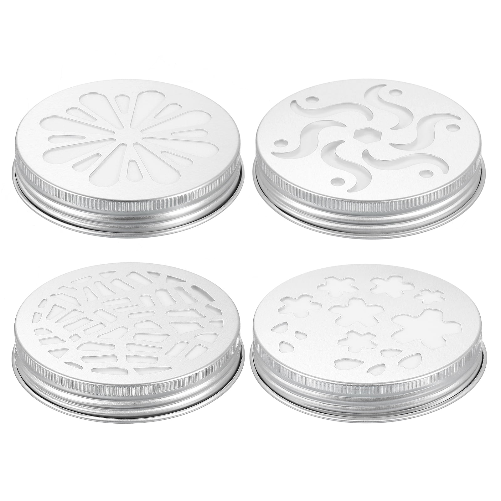 Uxcell 16pcs Aluminium Hollow Jar Lids 68mm Replacement Mason Jar ...