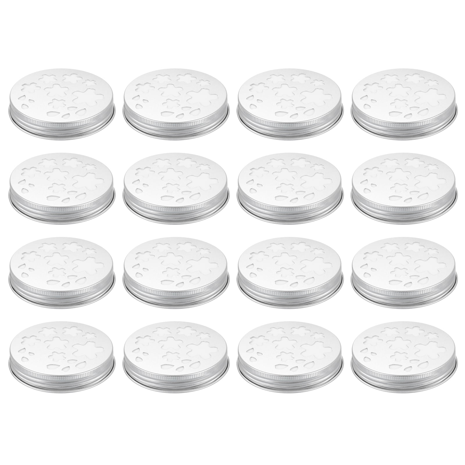 Uxcell 16pcs Aluminium Hollow Jar Lids 68mm Replacement Mason Jar ...