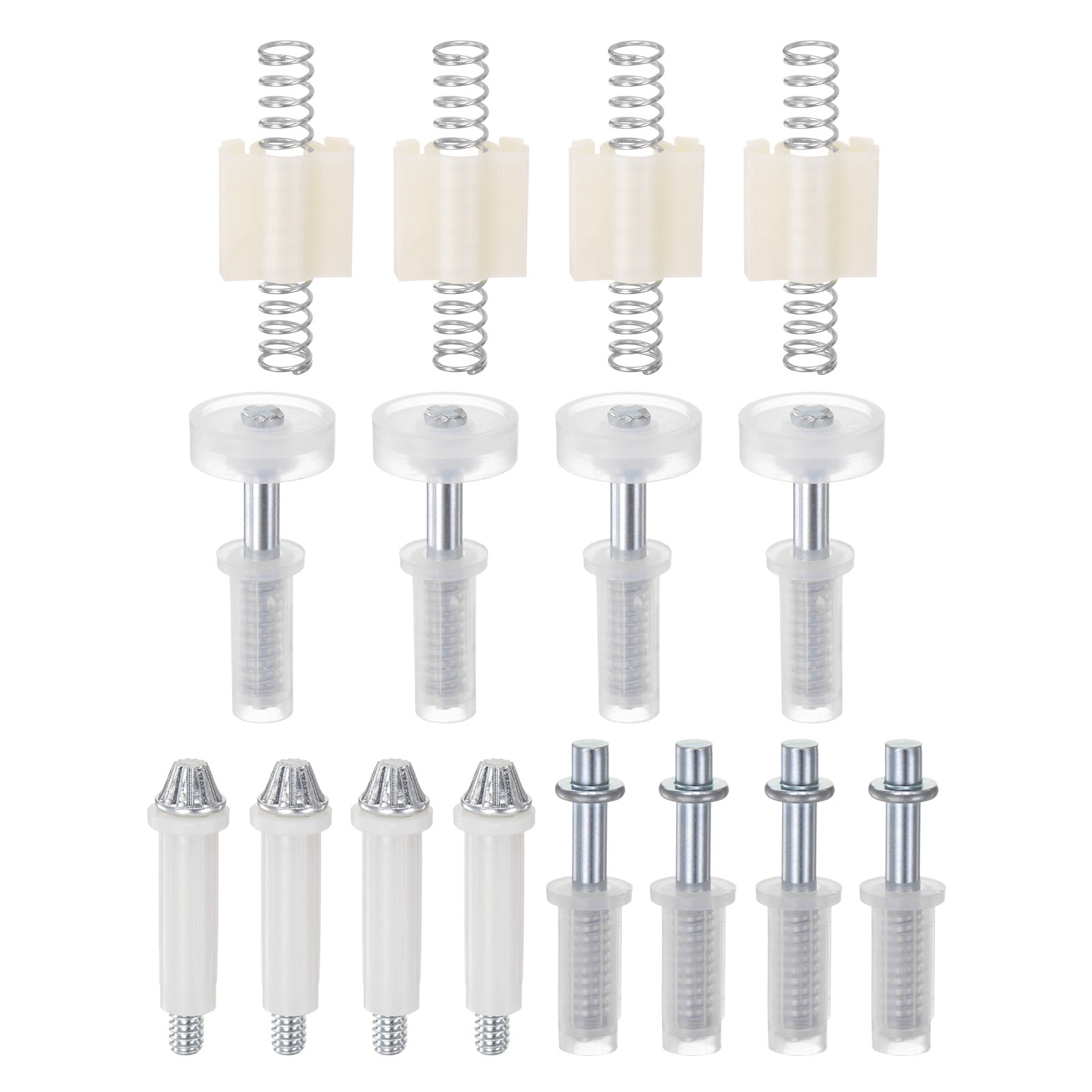 Uxcell 16pcs Bifold Door Hardware Kit Include Top & Bottom Pivot, Steel ...