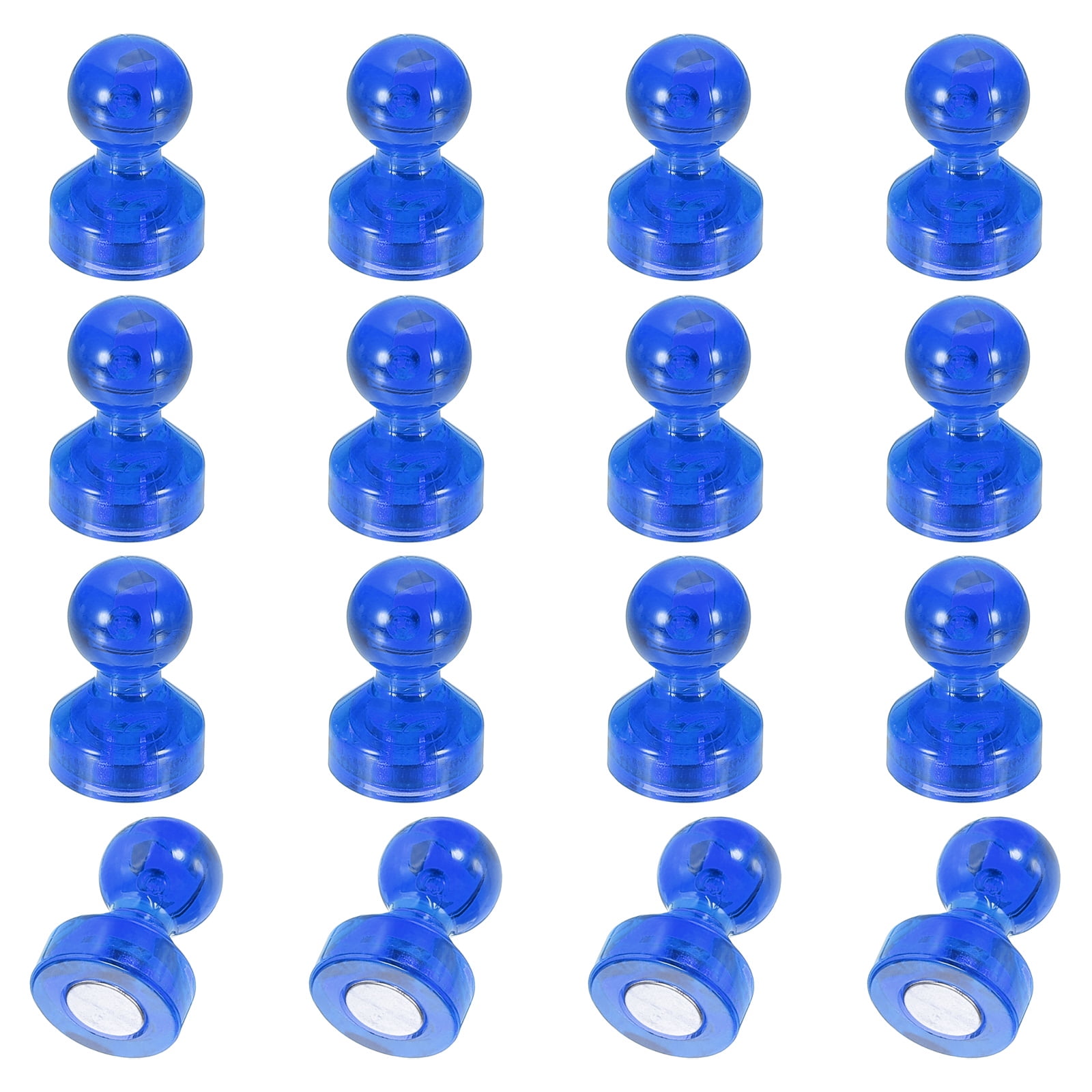 Uxcell 16pcs Magnets Push Pins, 0.7x0.5" Strong Fridge Magnets Magnetic ...
