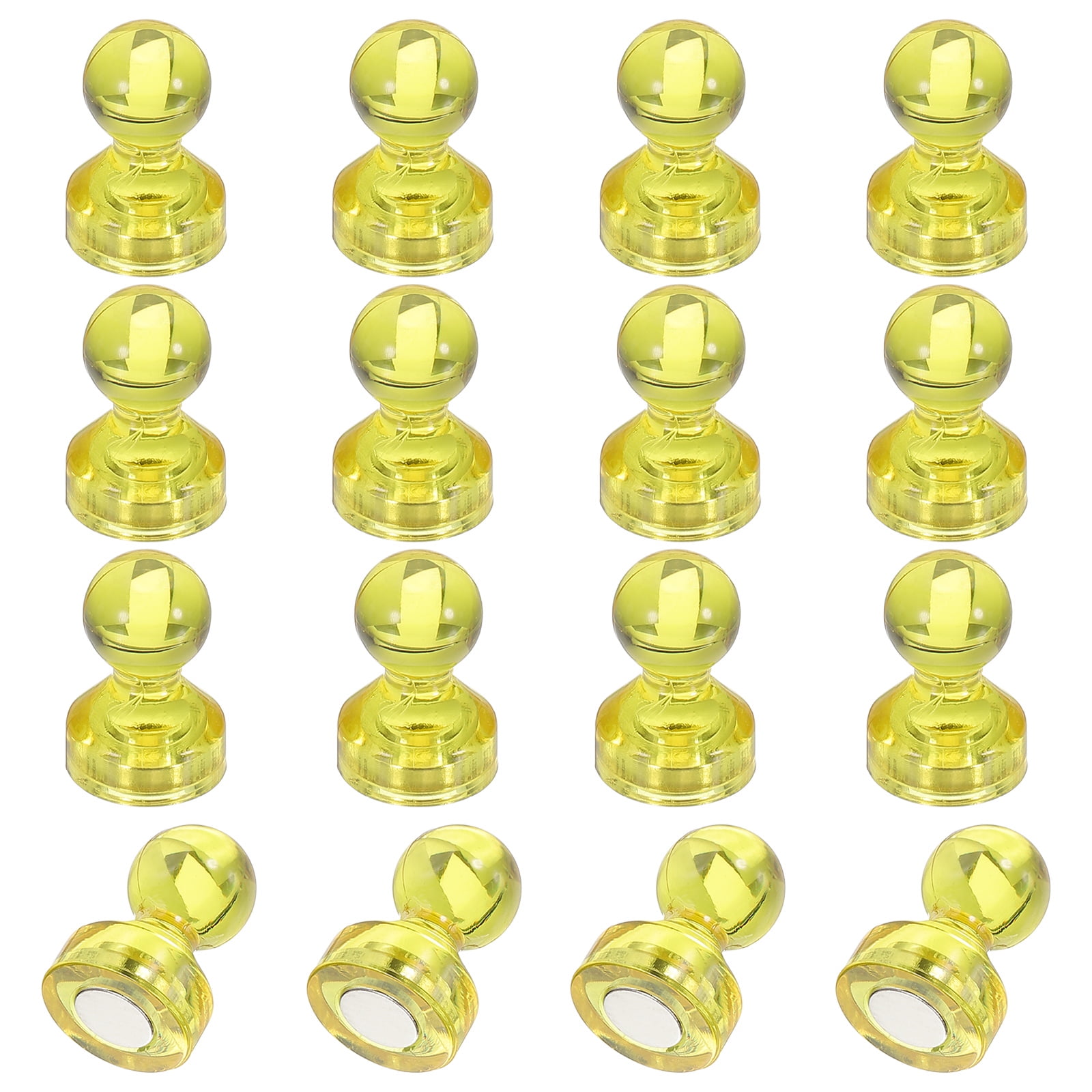 Uxcell 16pcs Magnets Push Pins, 0.7x0.5" Strong Fridge Magnets Magnetic ...