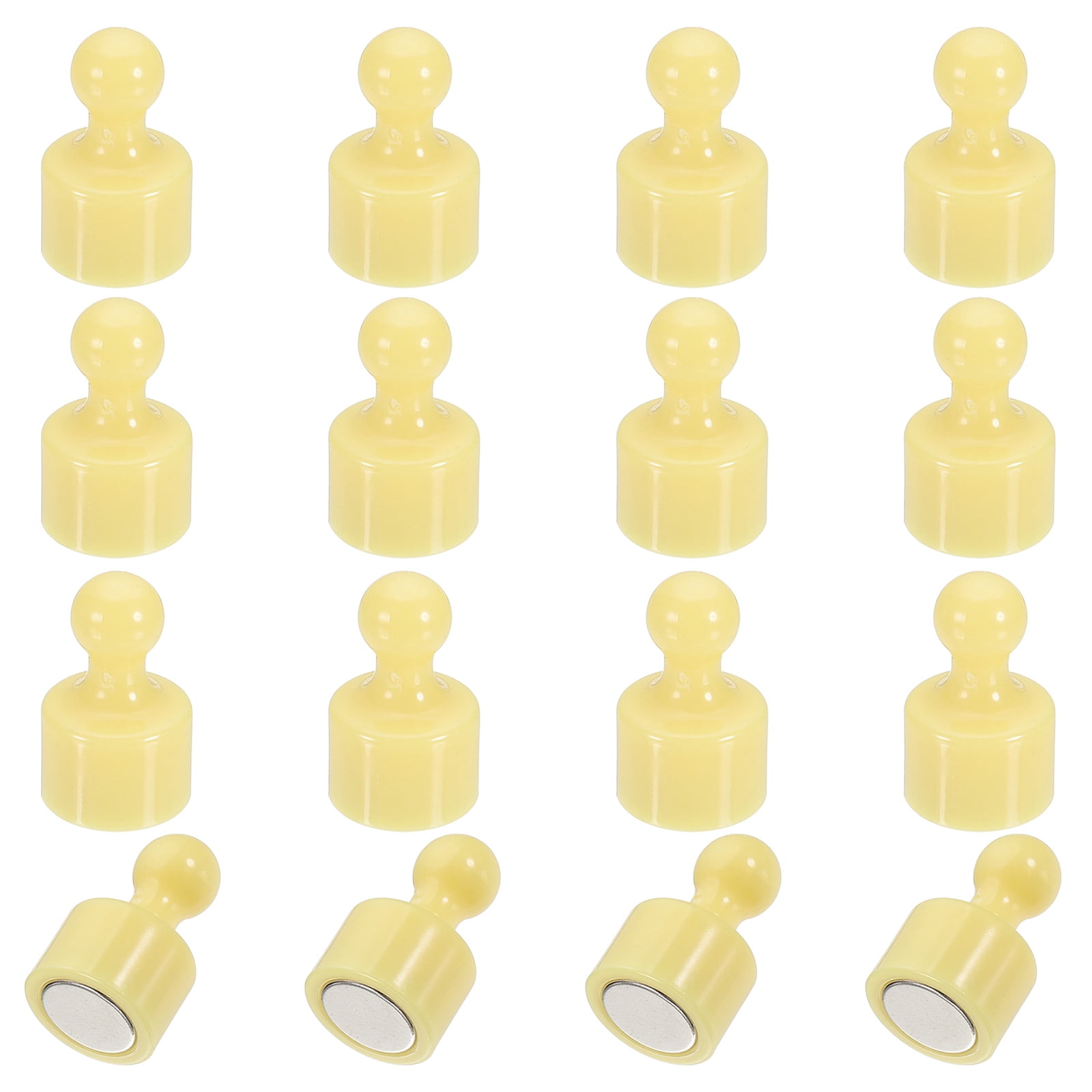 Uxcell 16pcs Magnets Push Pins, 0.8x0.5" Strong Fridge Magnets Magnetic ...