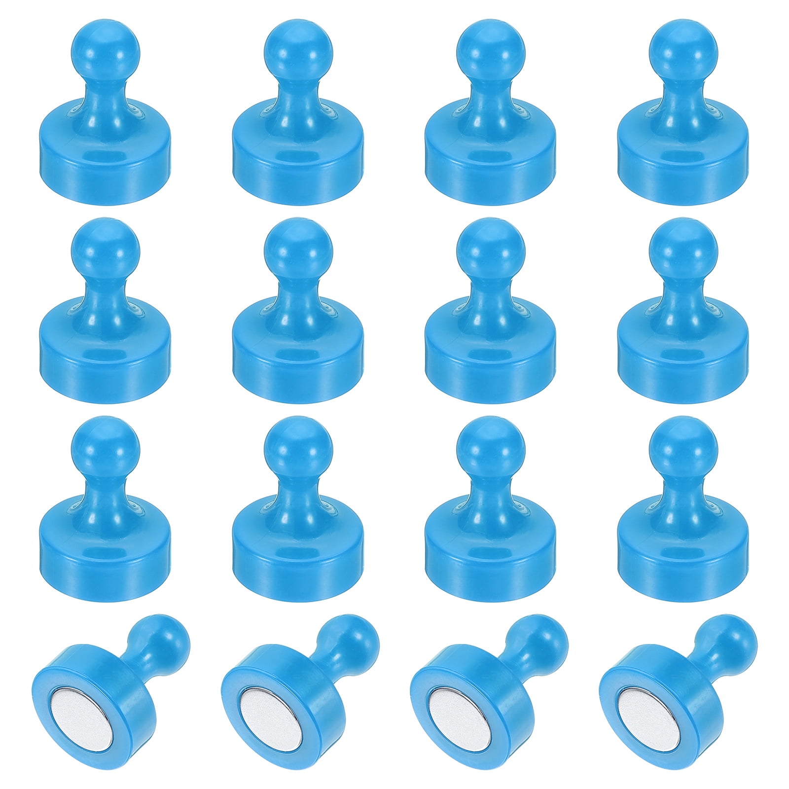 Uxcell 16pcs Magnets Push Pins, 1x0.8" Strong Fridge Magnets Magnetic ...