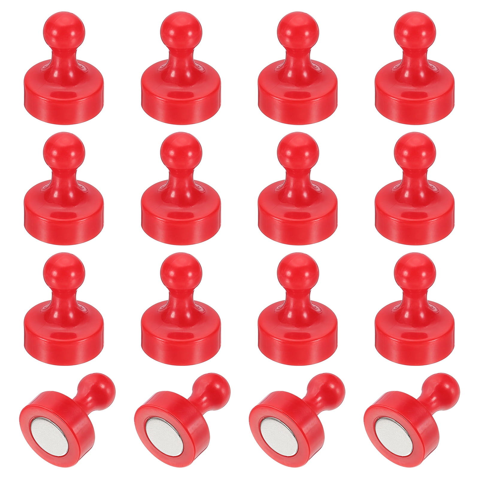 Uxcell 16pcs Magnets Push Pins, 1x0.8" Strong Fridge Magnets Magnetic ...