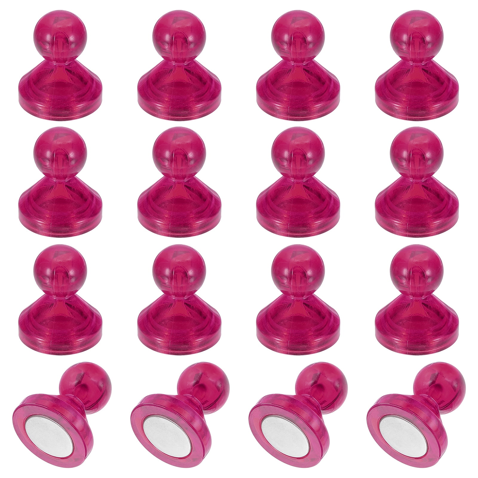 Uxcell 16pcs Magnets Push Pins, 1x0.9" Strong Fridge Magnets Magnetic ...